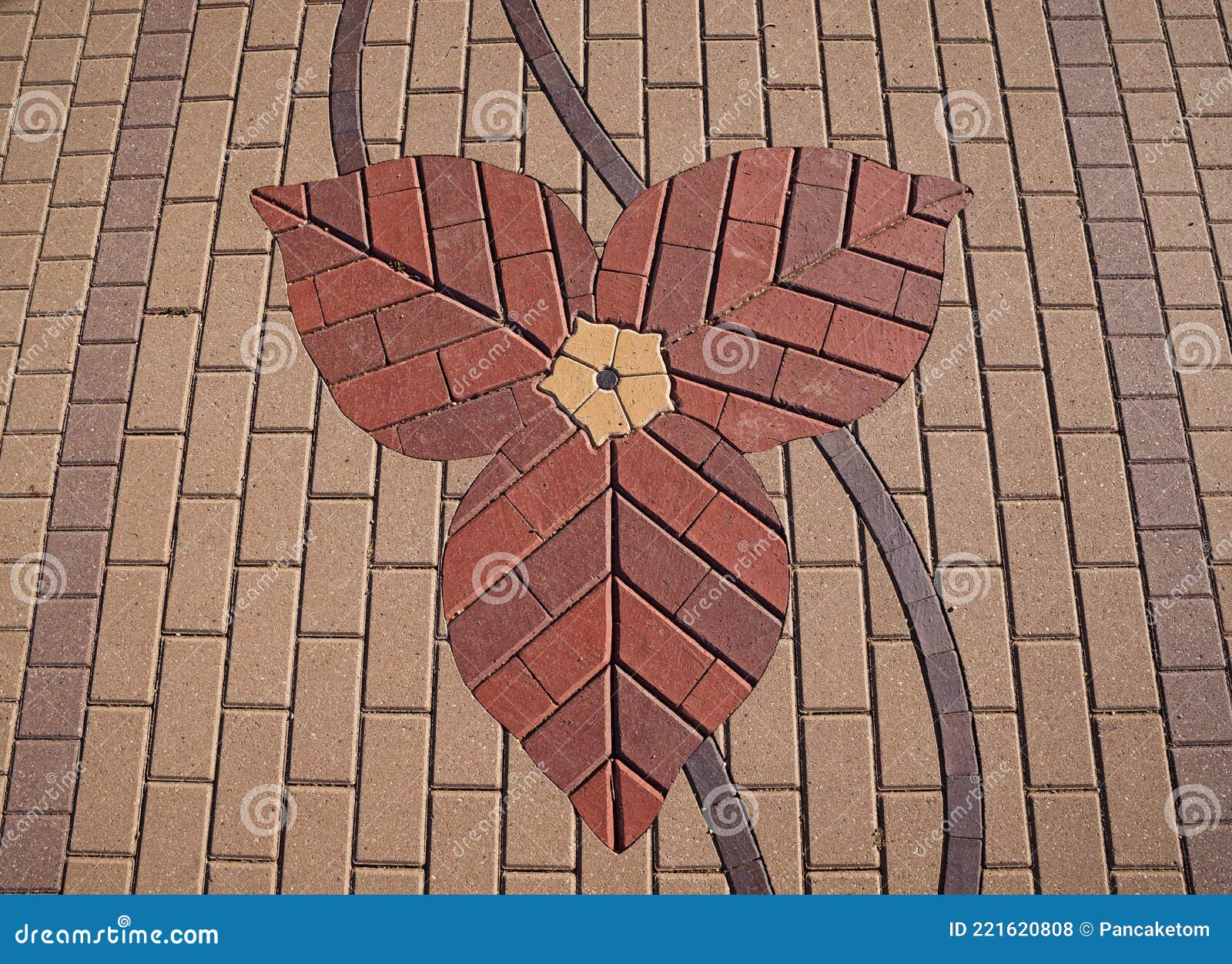 Decorative Floral Brick Work Stock Photo - Image of flower, decorative ...