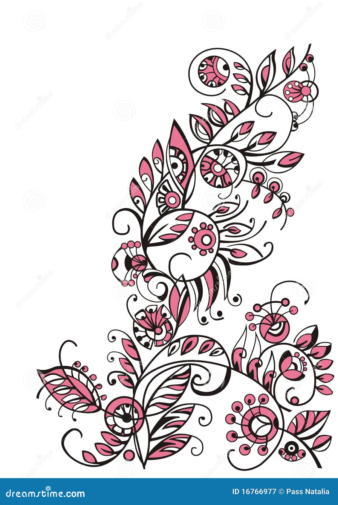 Decorative floral design stock illustration. Illustration of ornamental ...