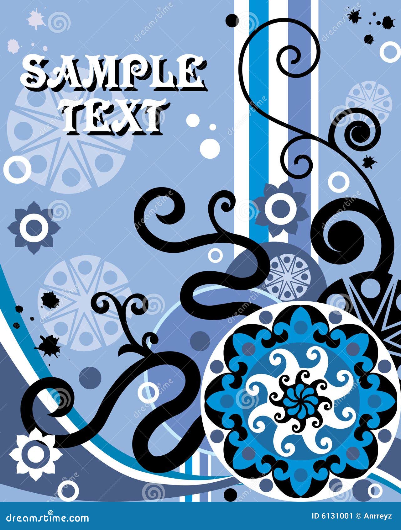 Decorative floral design stock vector. Illustration of flower - 6131001