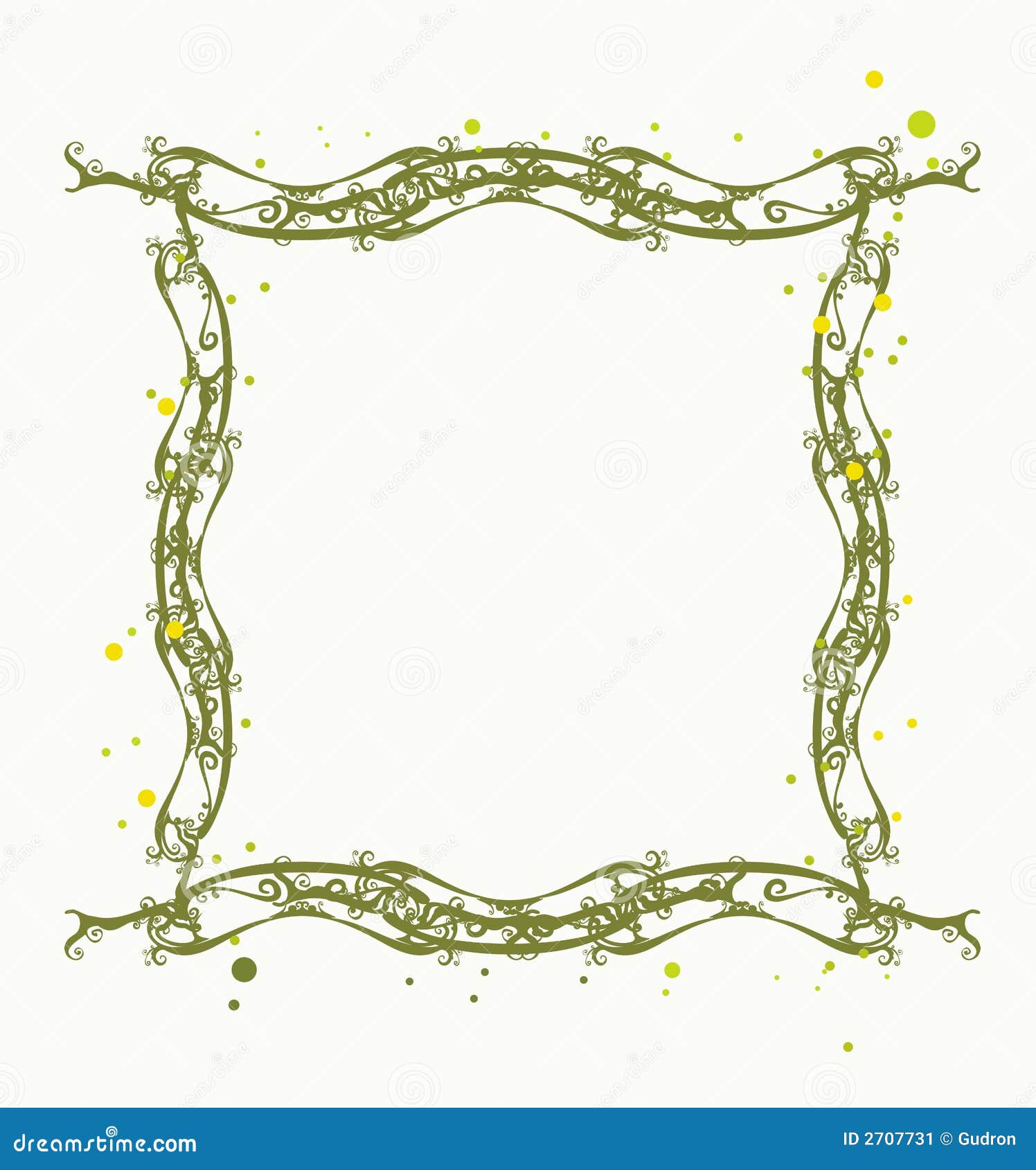 Decorative floral frame stock vector. Illustration of frame - 2707731