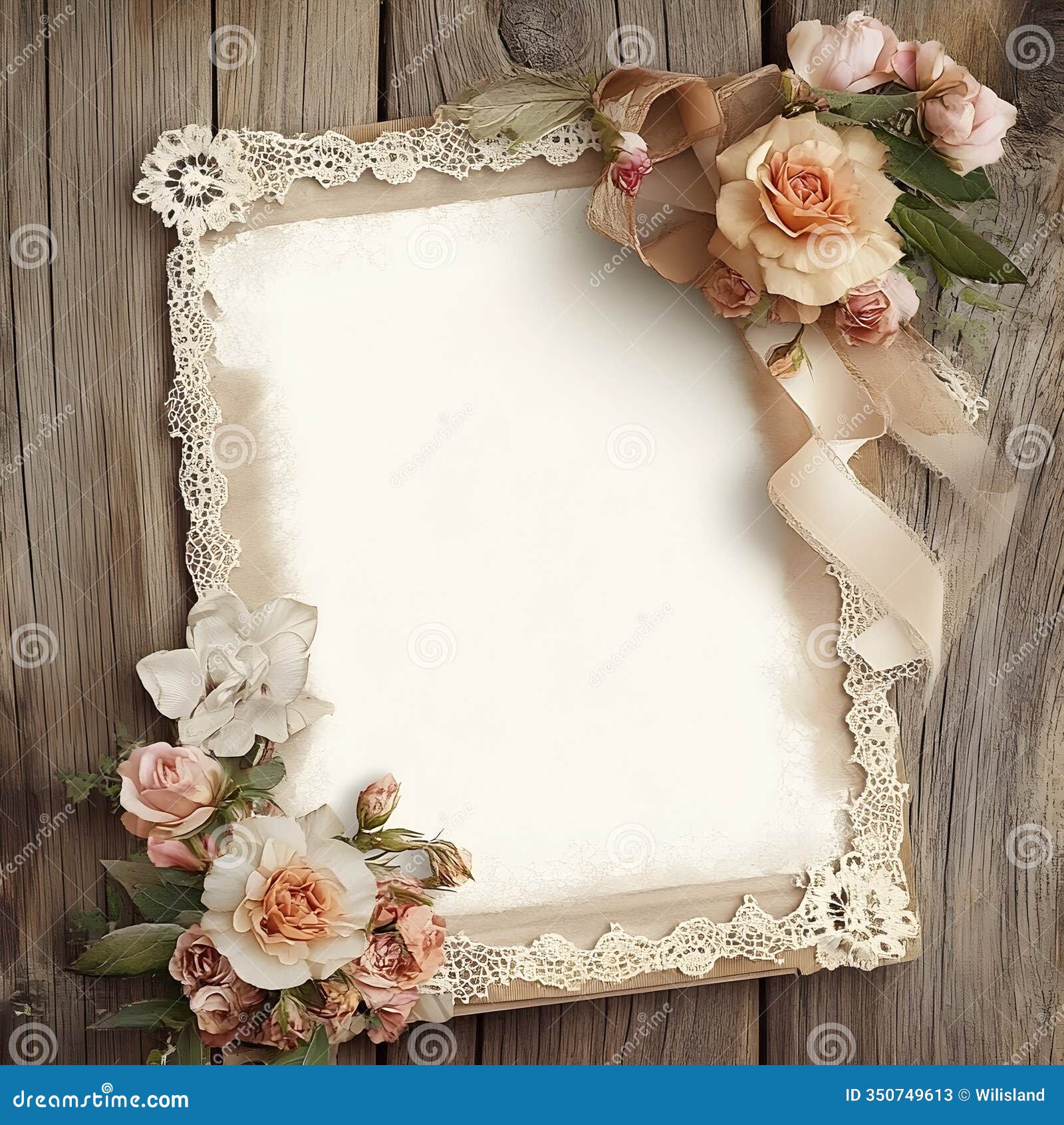 Decorative Floral Frame with a Blank Center for Personalized Messages ...