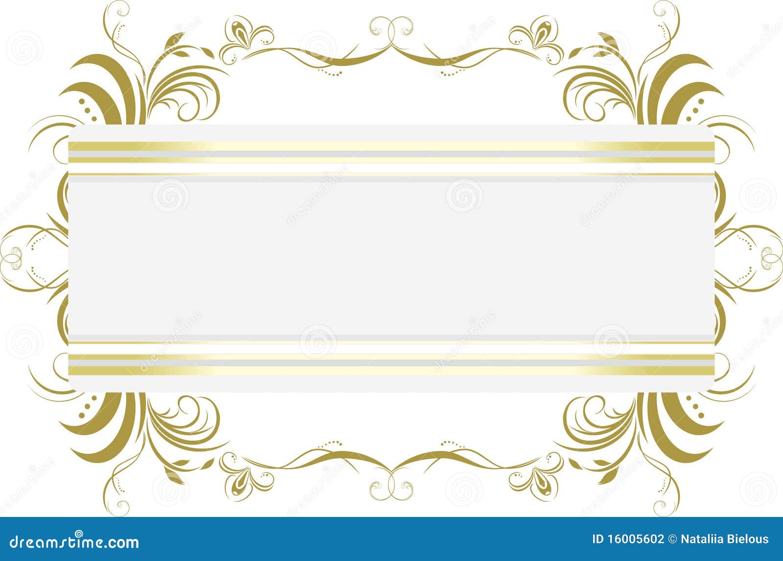Decorative Floral Frame. Title Stock Vector - Illustration of decor ...