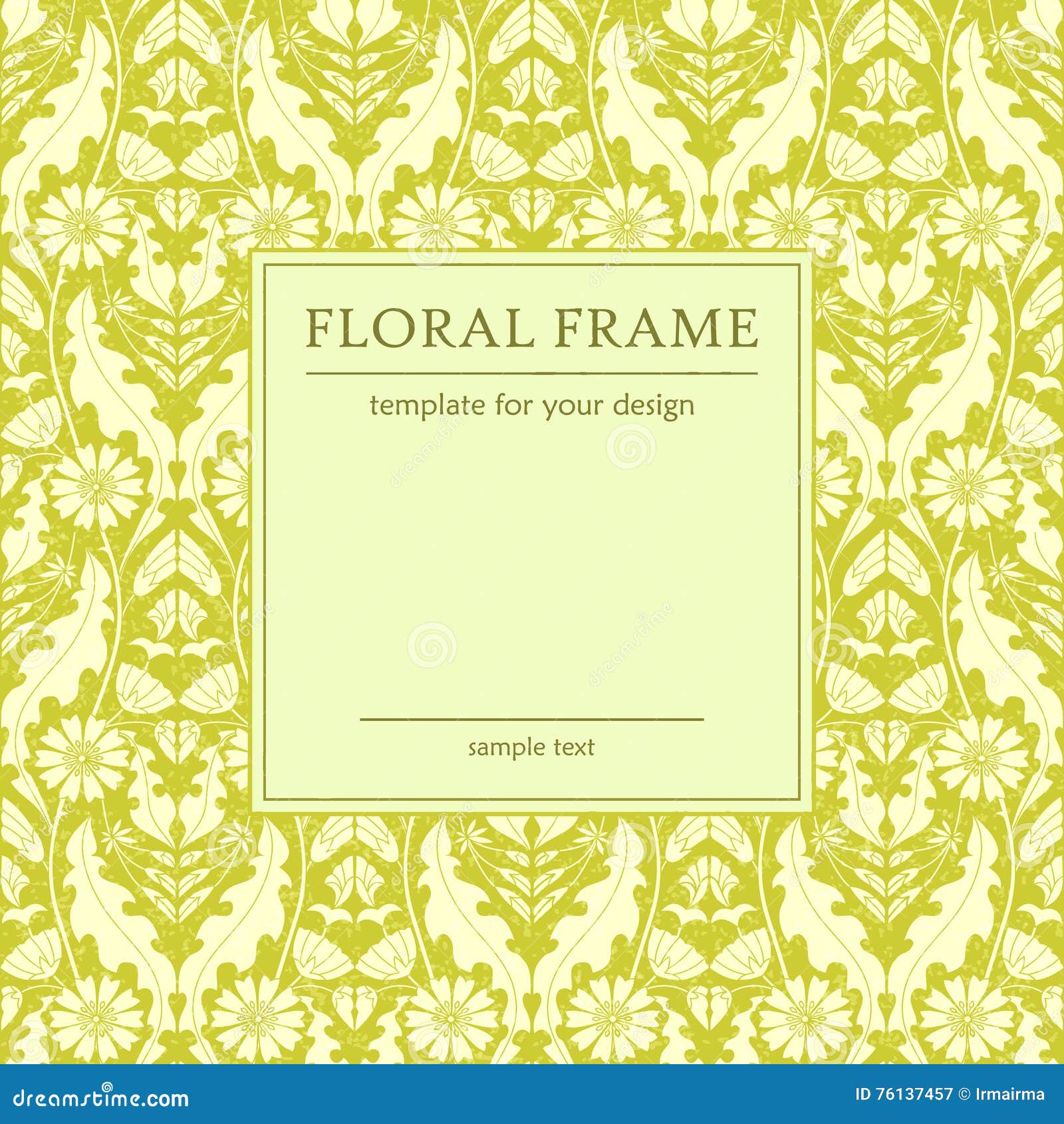 Decorative Floral Framework Stock Vector - Illustration of framework ...