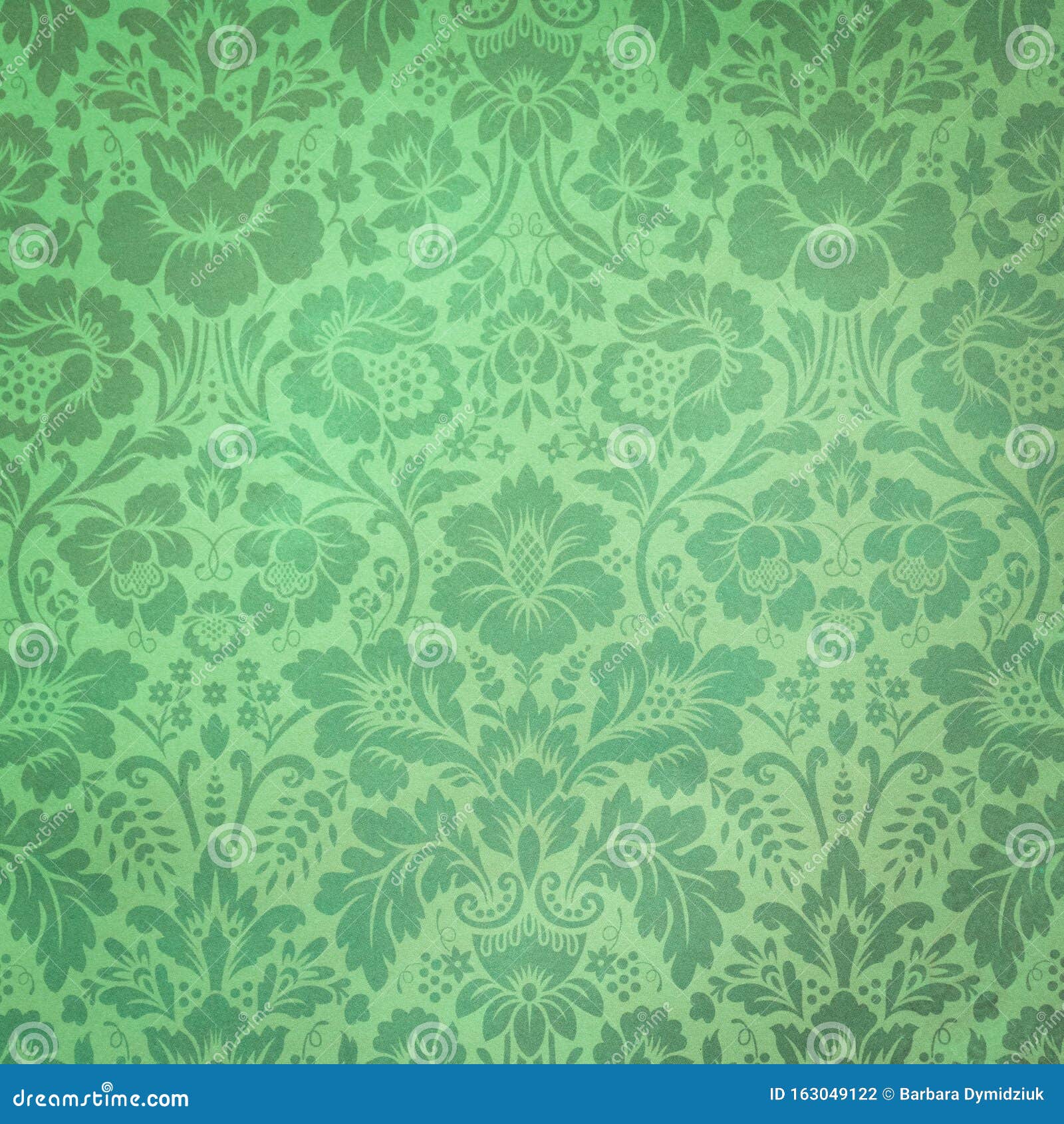 Decorative Floral Green Pattern As Illustration, Background, Texture ...