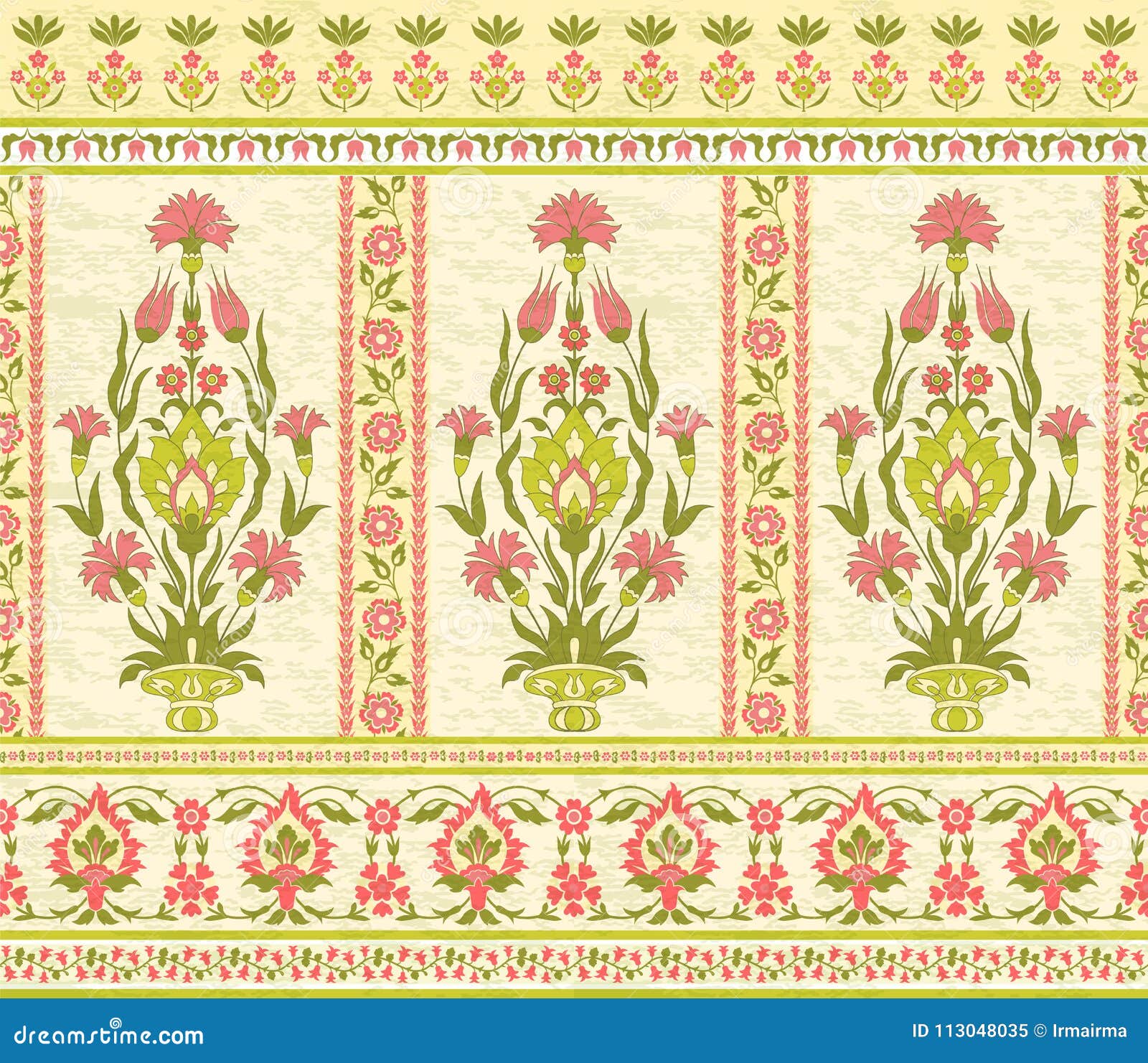 Decorative Floral Pattern in Eastern Style Stock Vector - Illustration ...