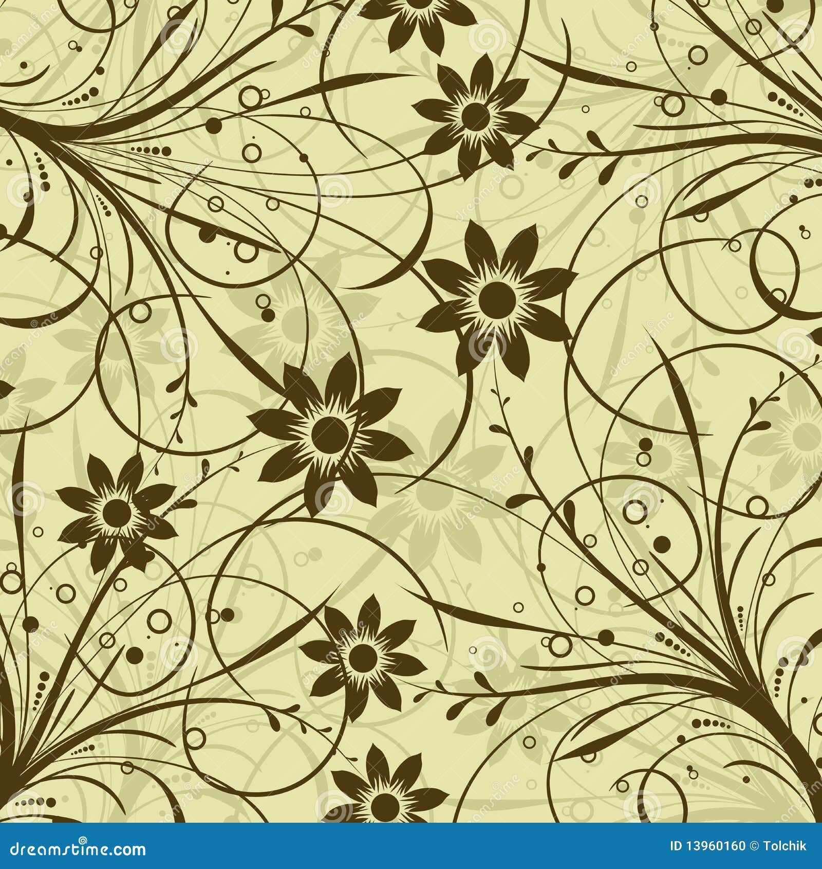 Decorative Floral Pattern, Vector Stock Vector - Illustration of ...