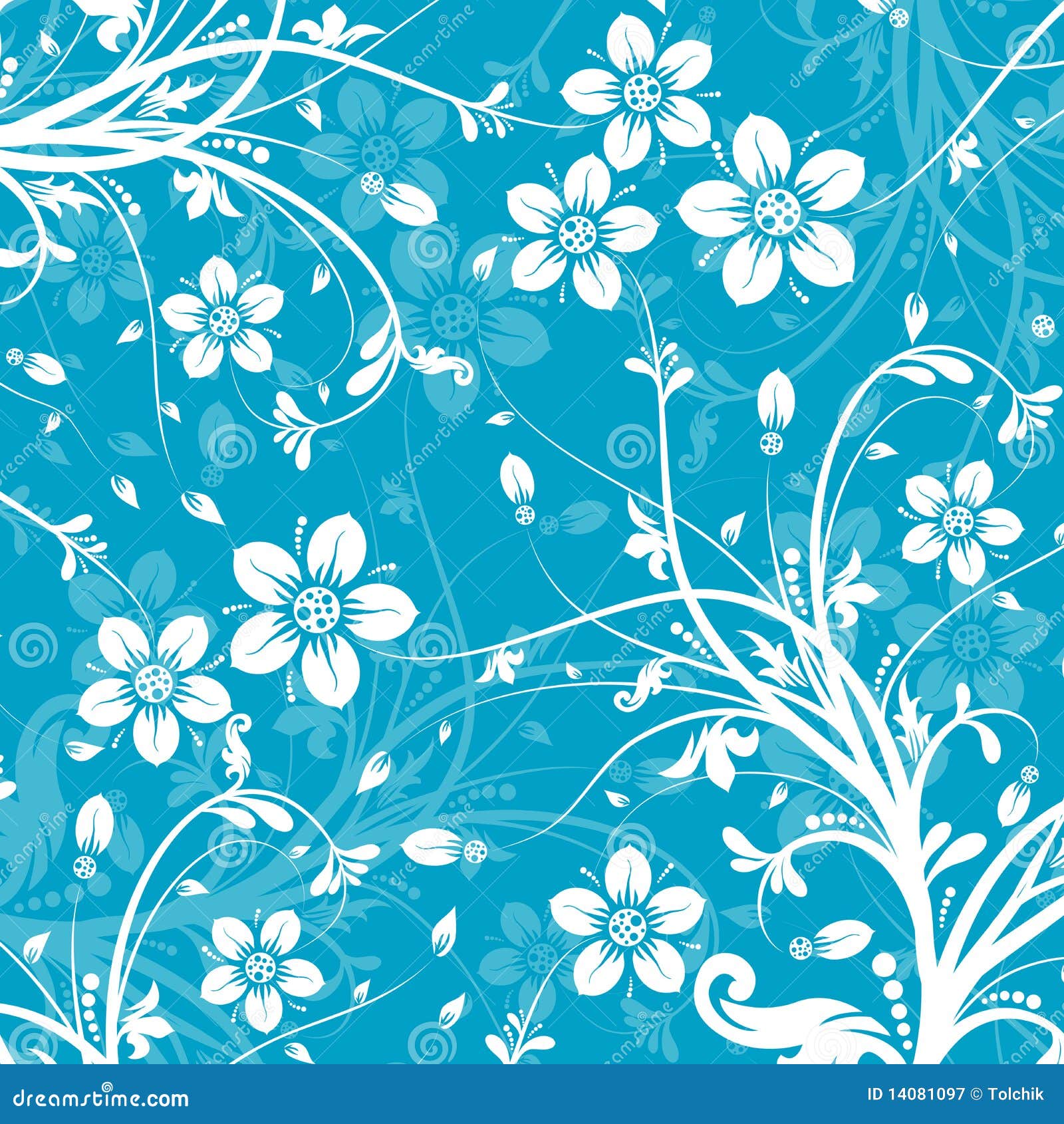 Decorative Floral Pattern, Vector Stock Vector - Illustration of ...