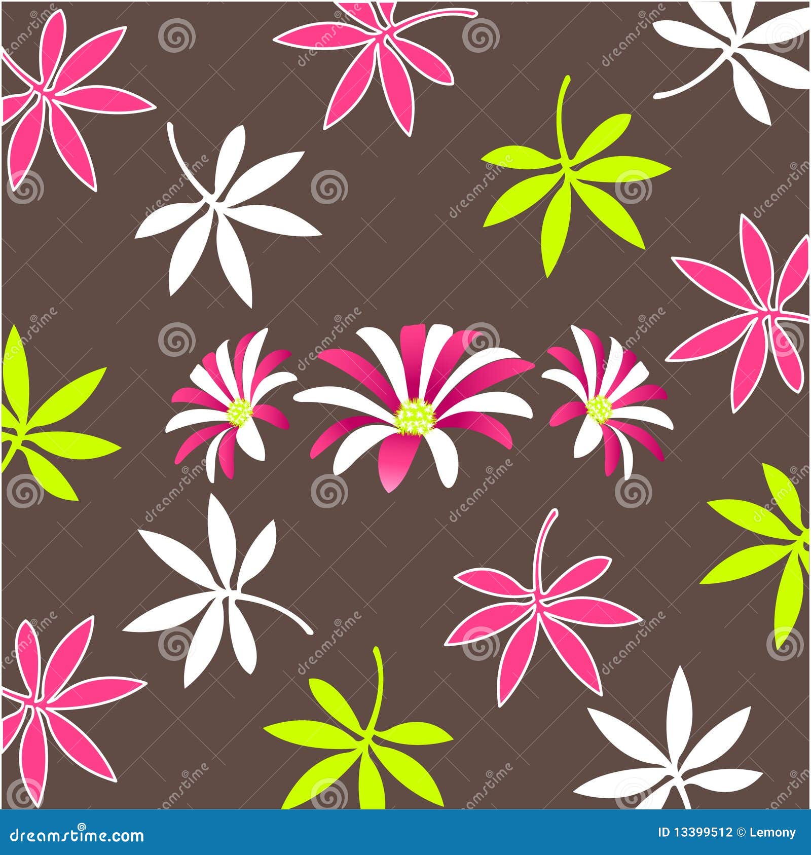 Decorative Floral Pattern, Wallpaper Stock Vector - Illustration of ...