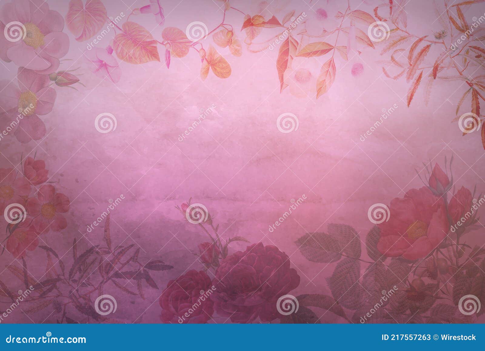 Decorative Floral Pink Parchment Paper for a Background with Copy Space ...