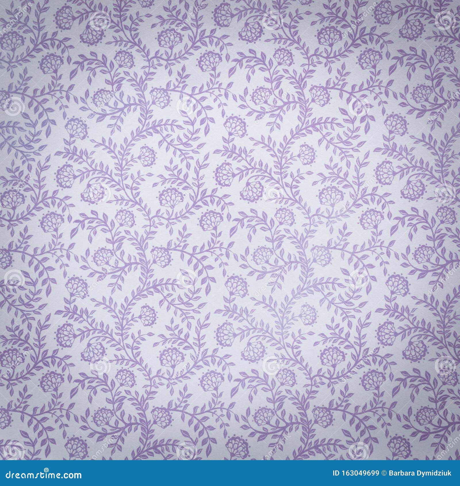 Decorative Floral Violet Pattern on the Violet Background Stock ...