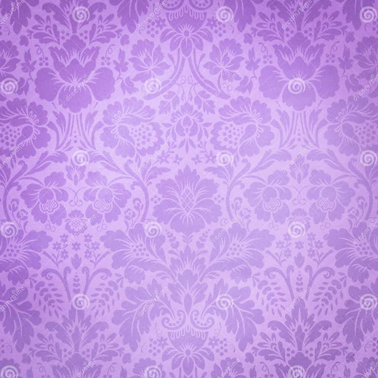Decorative Floral Violet Pattern on the Violet Background Stock Photo ...