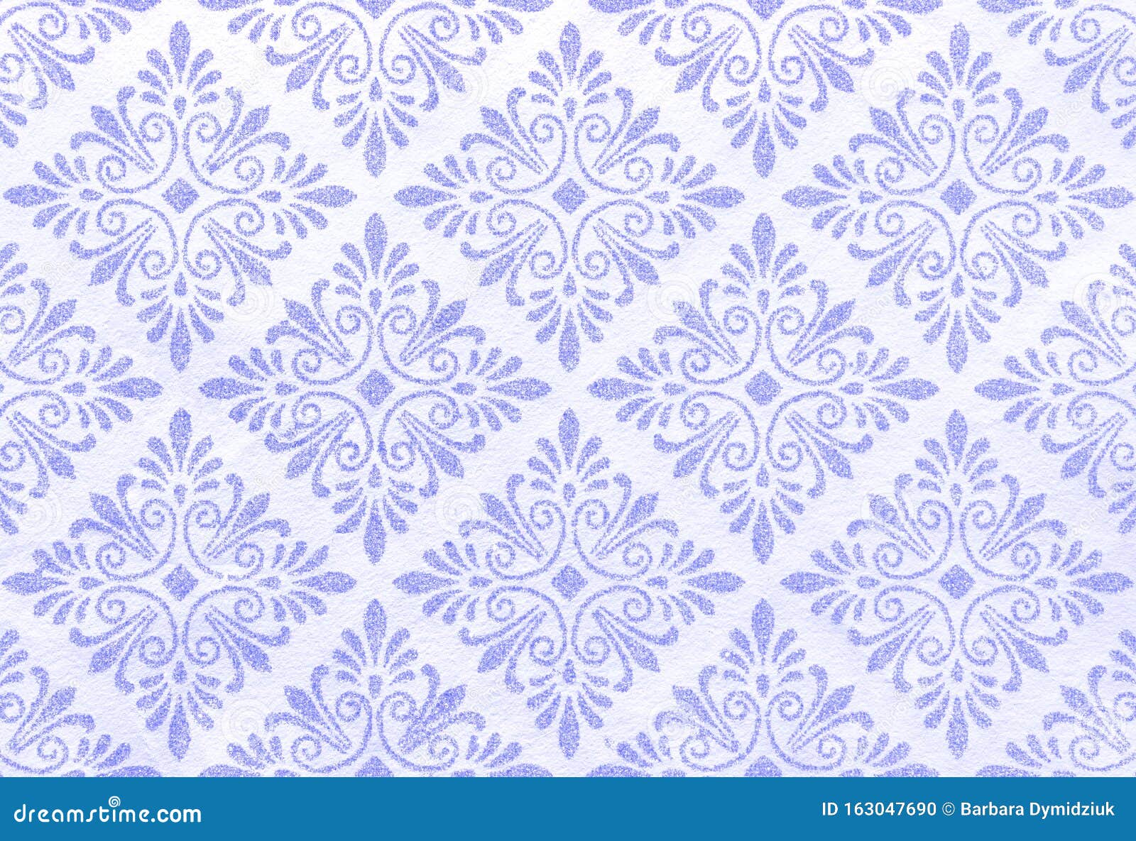 Decorative Floral Violet Pattern on the White Background Stock Photo ...