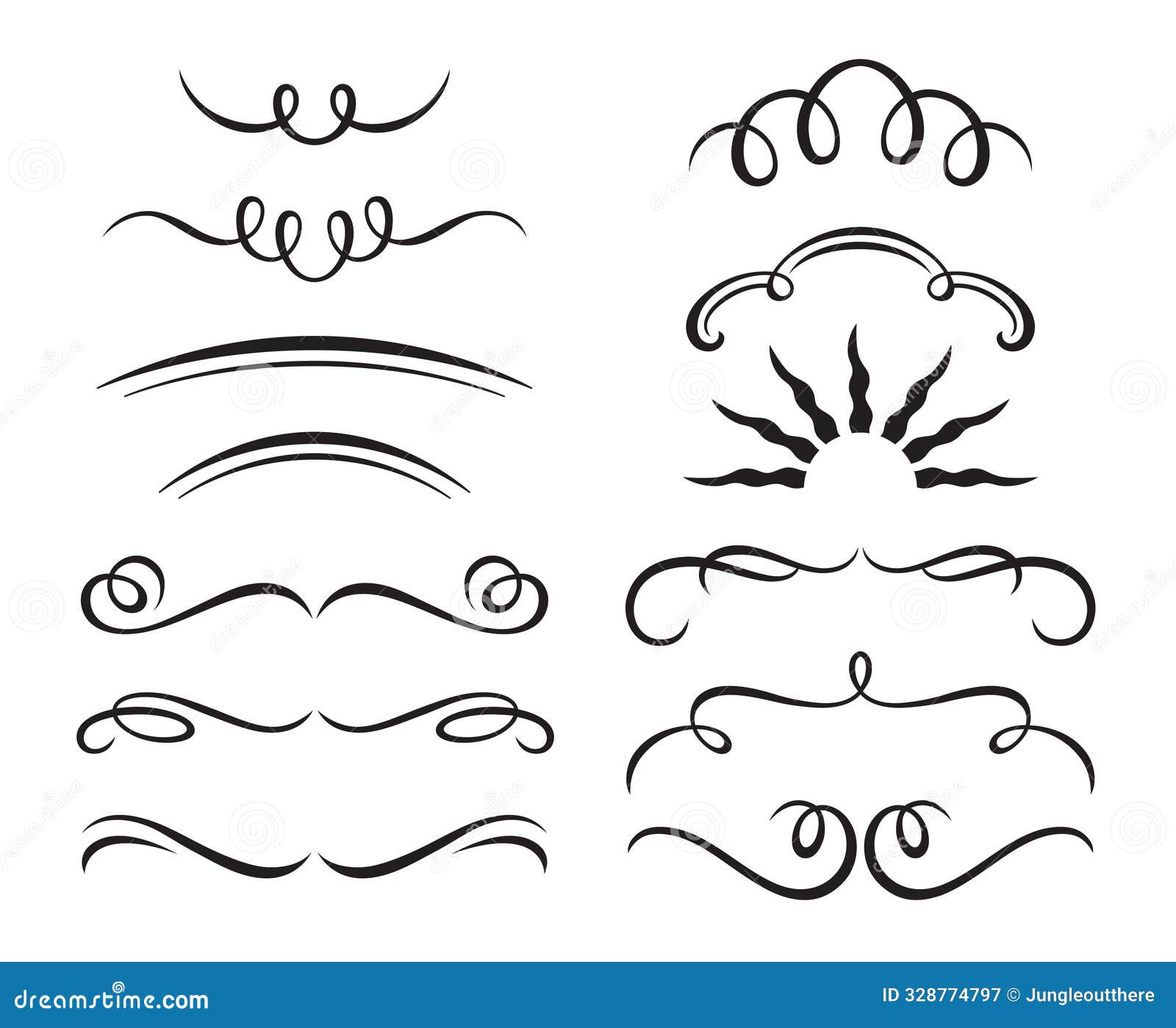 Decorative Flourish Frames and Borders Vector Illustration Stock ...