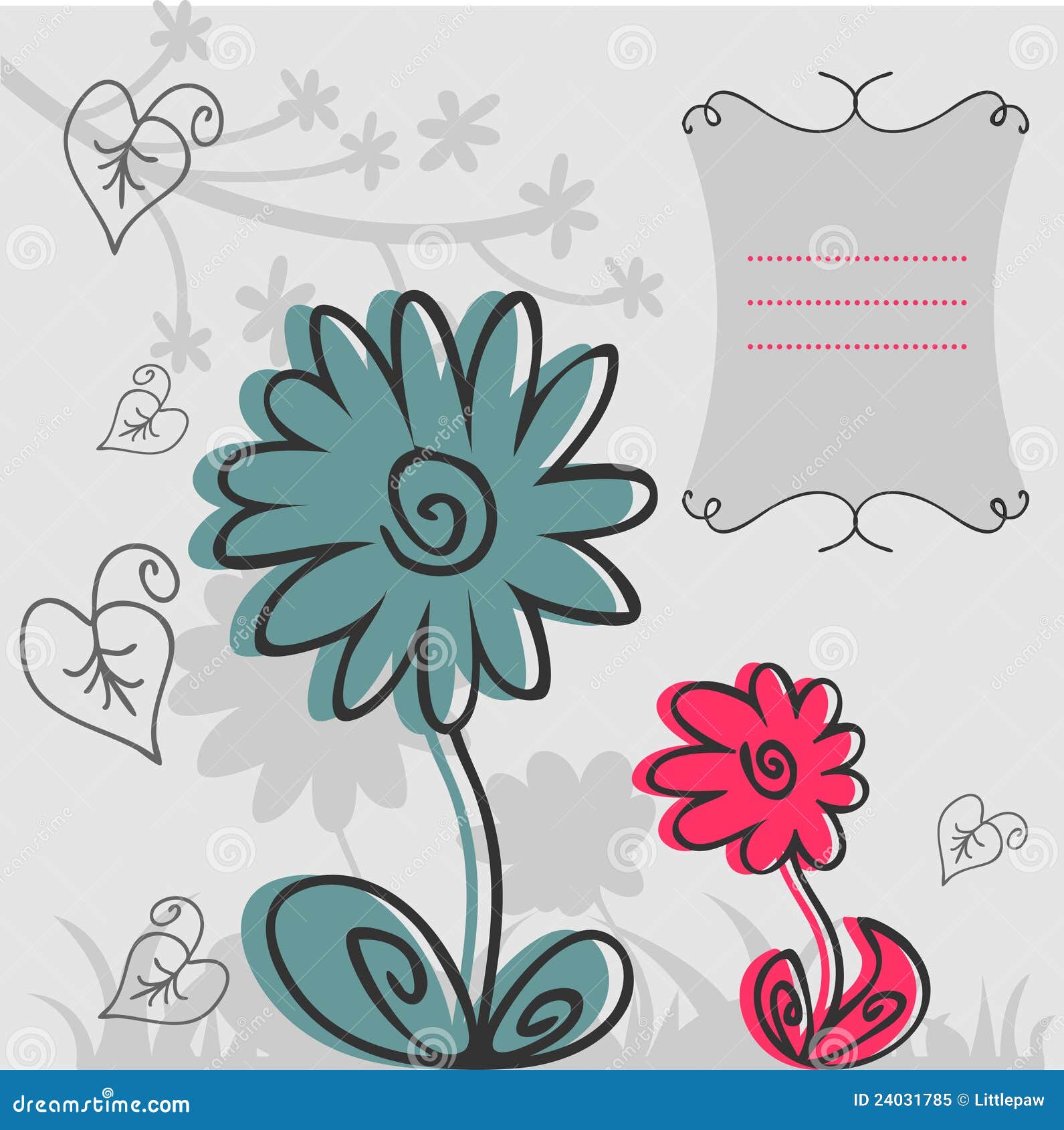 Decorative flower card stock vector. Illustration of beautiful - 24031785