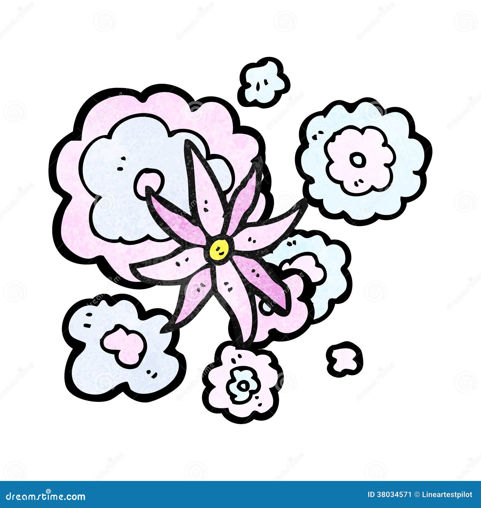 Decorative Flower Cartoon Element Stock Vector - Illustration of happy ...