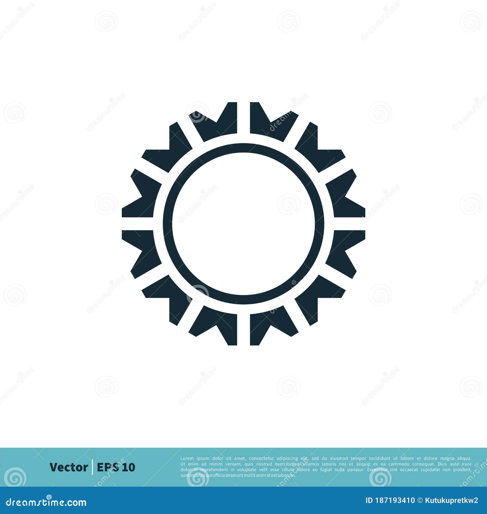 Decorative Flower Gear Icon Vector Logo Template Illustration Design ...
