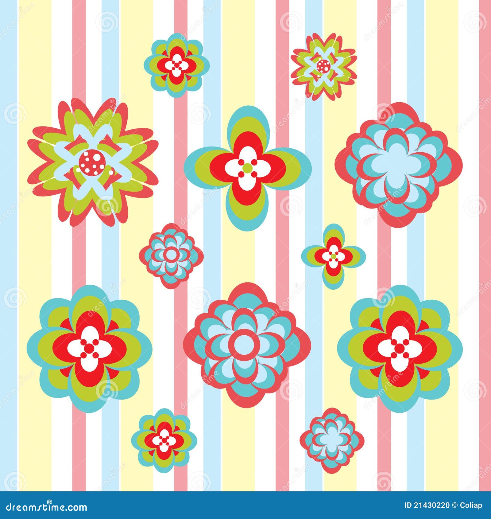 Decorative flower pattern stock vector. Illustration of flower - 21430220