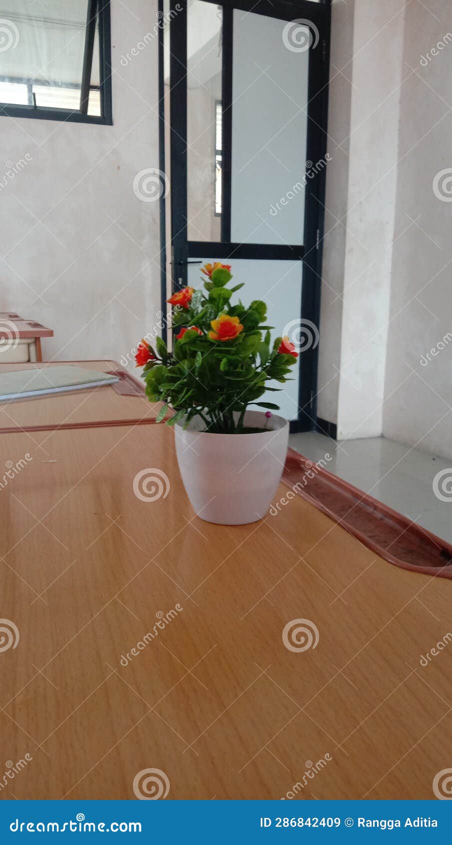Decorative Flowers in Class Room Stock Image - Image of design ...