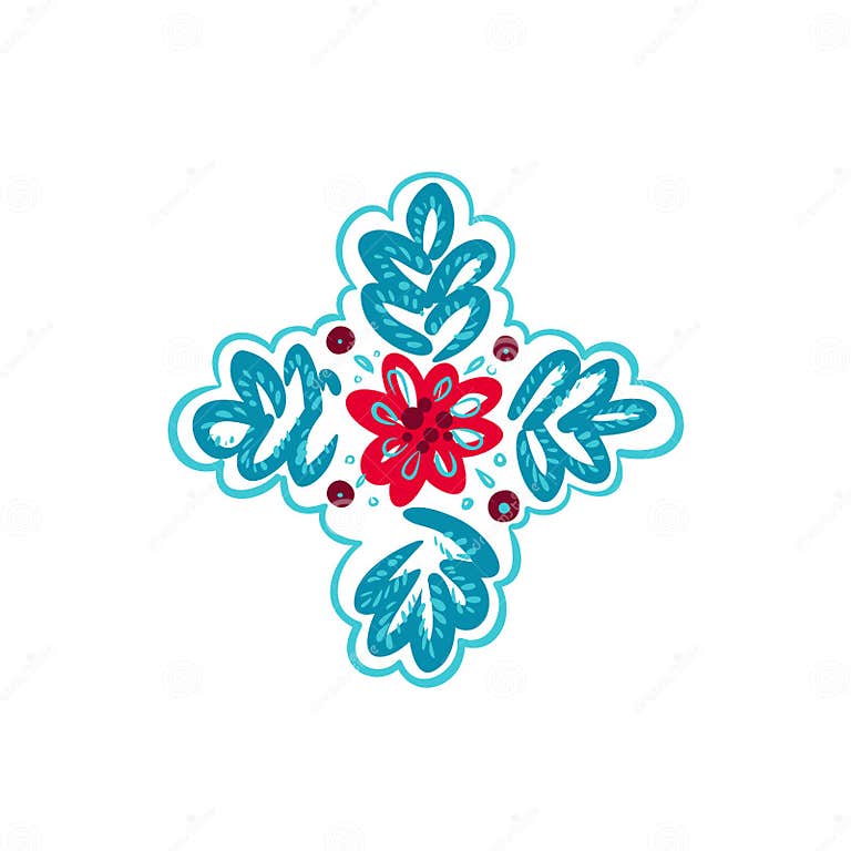 Folk Pattern Element. Eastern European Print Stock Illustration ...