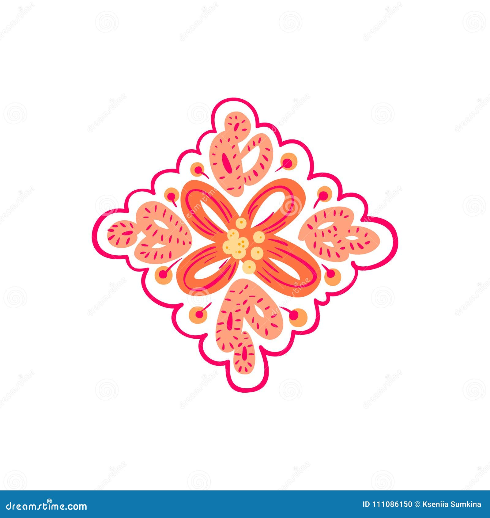 Folk Pattern Element. Eastern European Print Stock Illustration ...