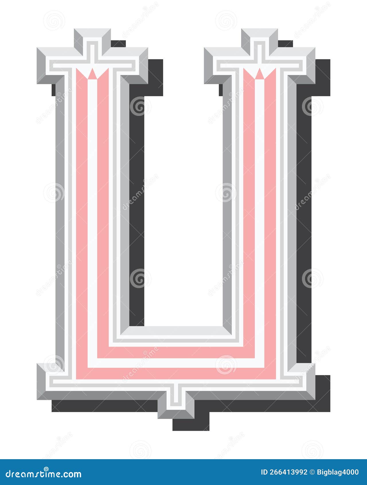 Decorative Font.Custom Letter on White Background. Stock Vector ...