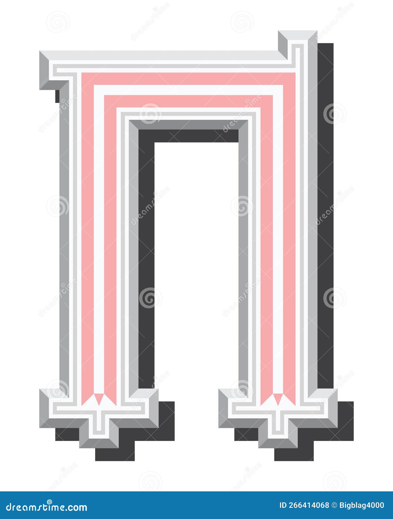 Decorative Font.Custom Letter on White Background. Stock Illustration ...