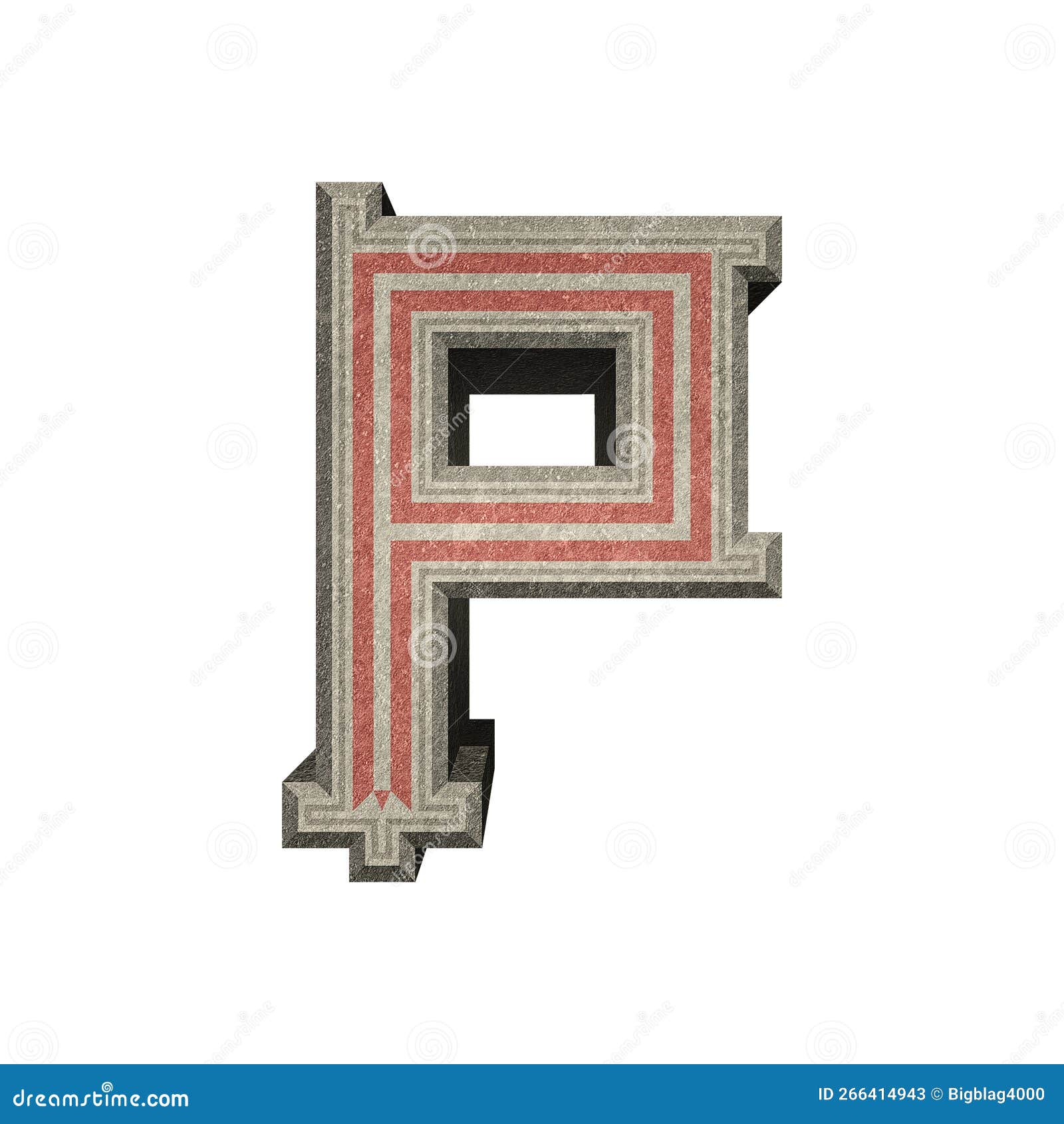 Decorative Font.Custom Letter on White Background. Stock Illustration ...