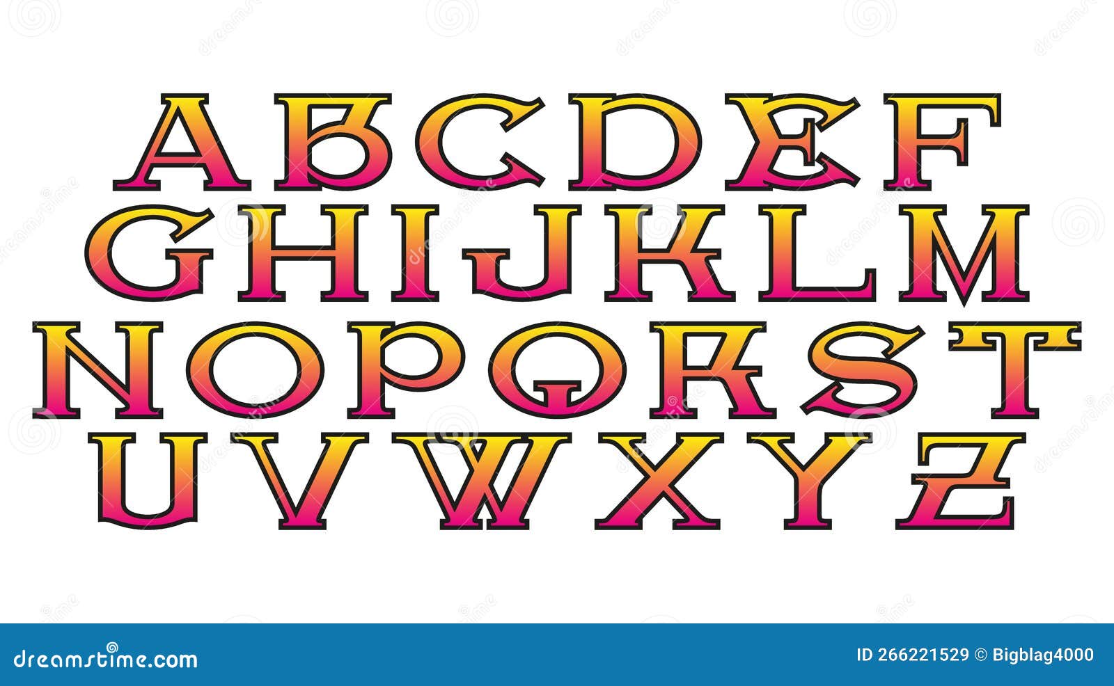 Decorative Font.Custom Vector Alphabet. Stock Illustration ...