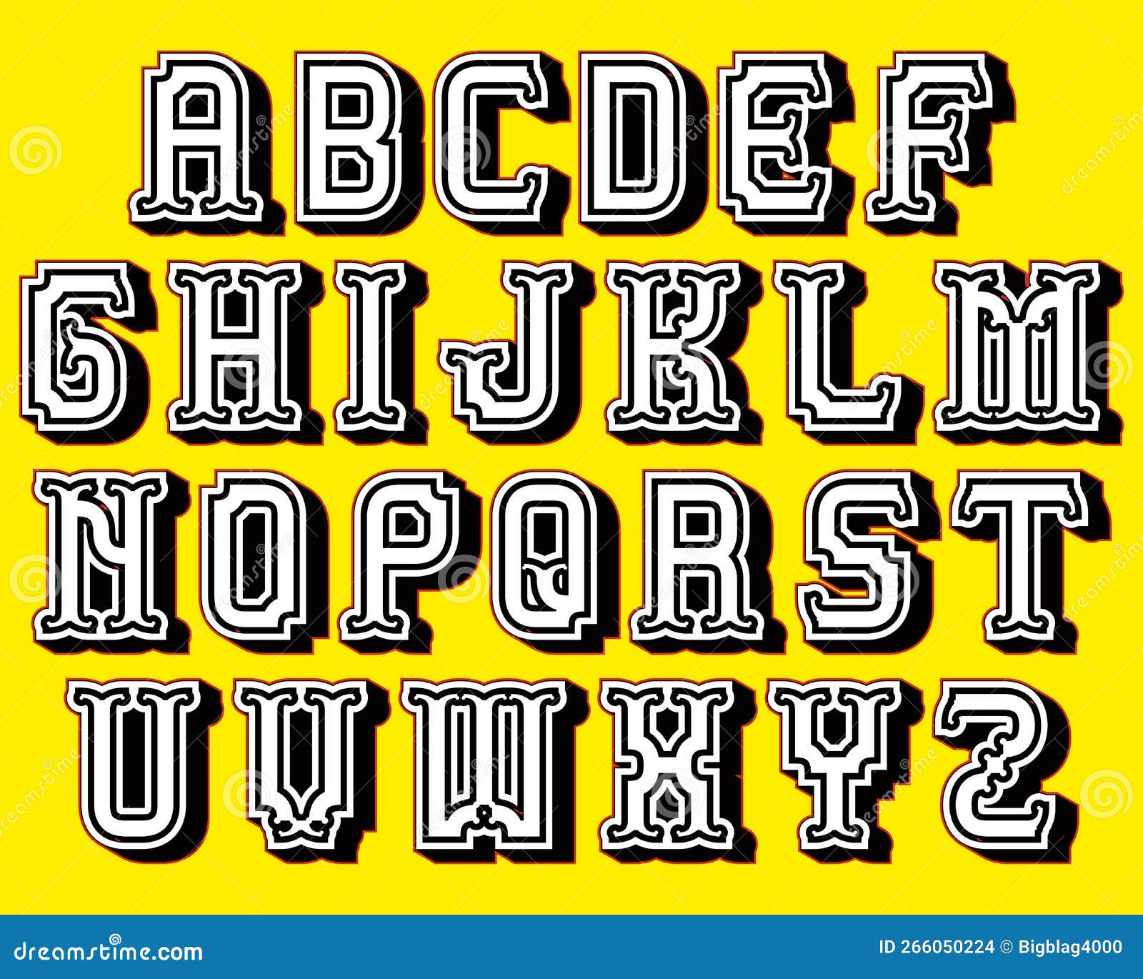 Decorative Font.Custom Vector Alphabet. Stock Illustration ...