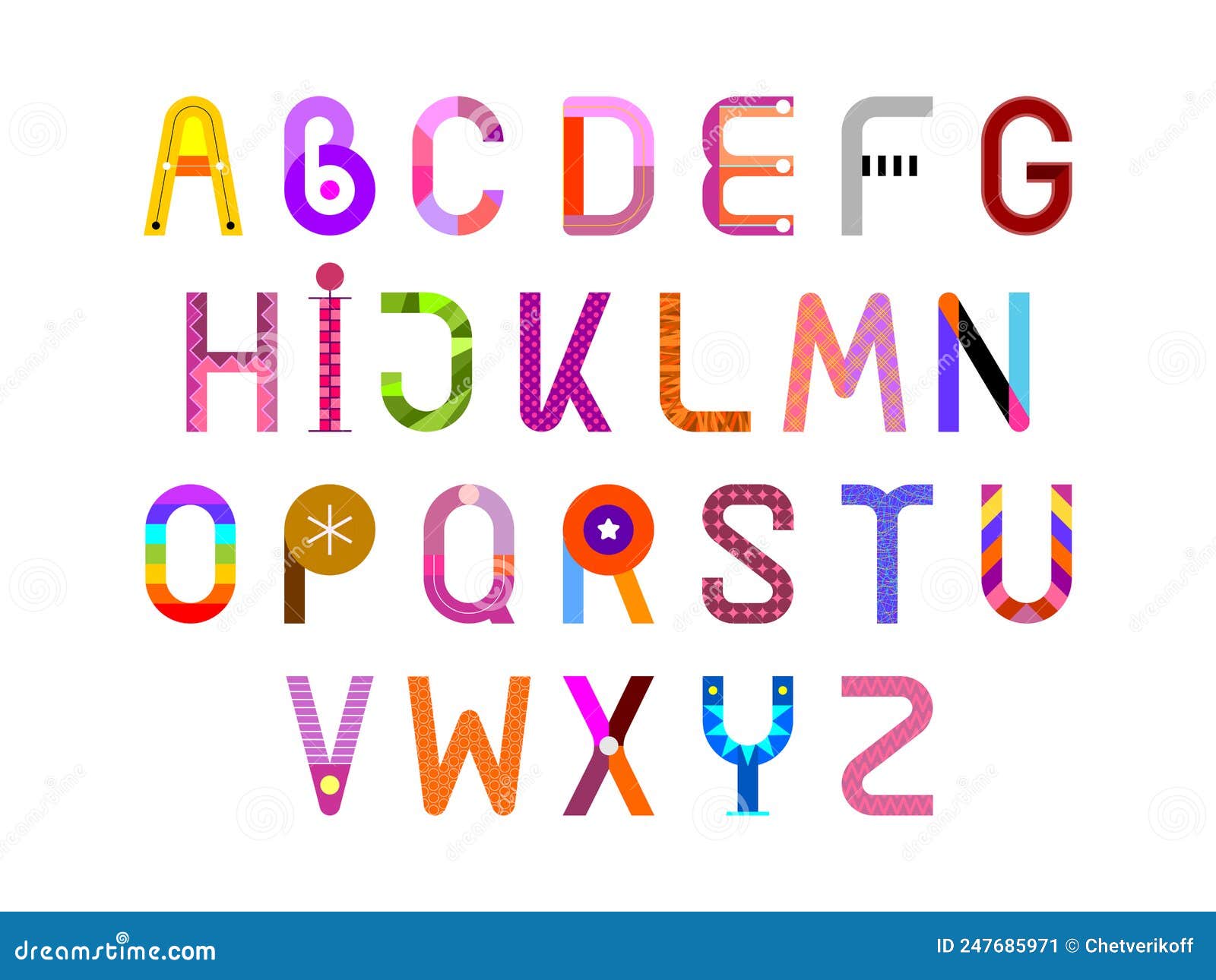 Decorative Font Design stock vector. Illustration of font - 247685971