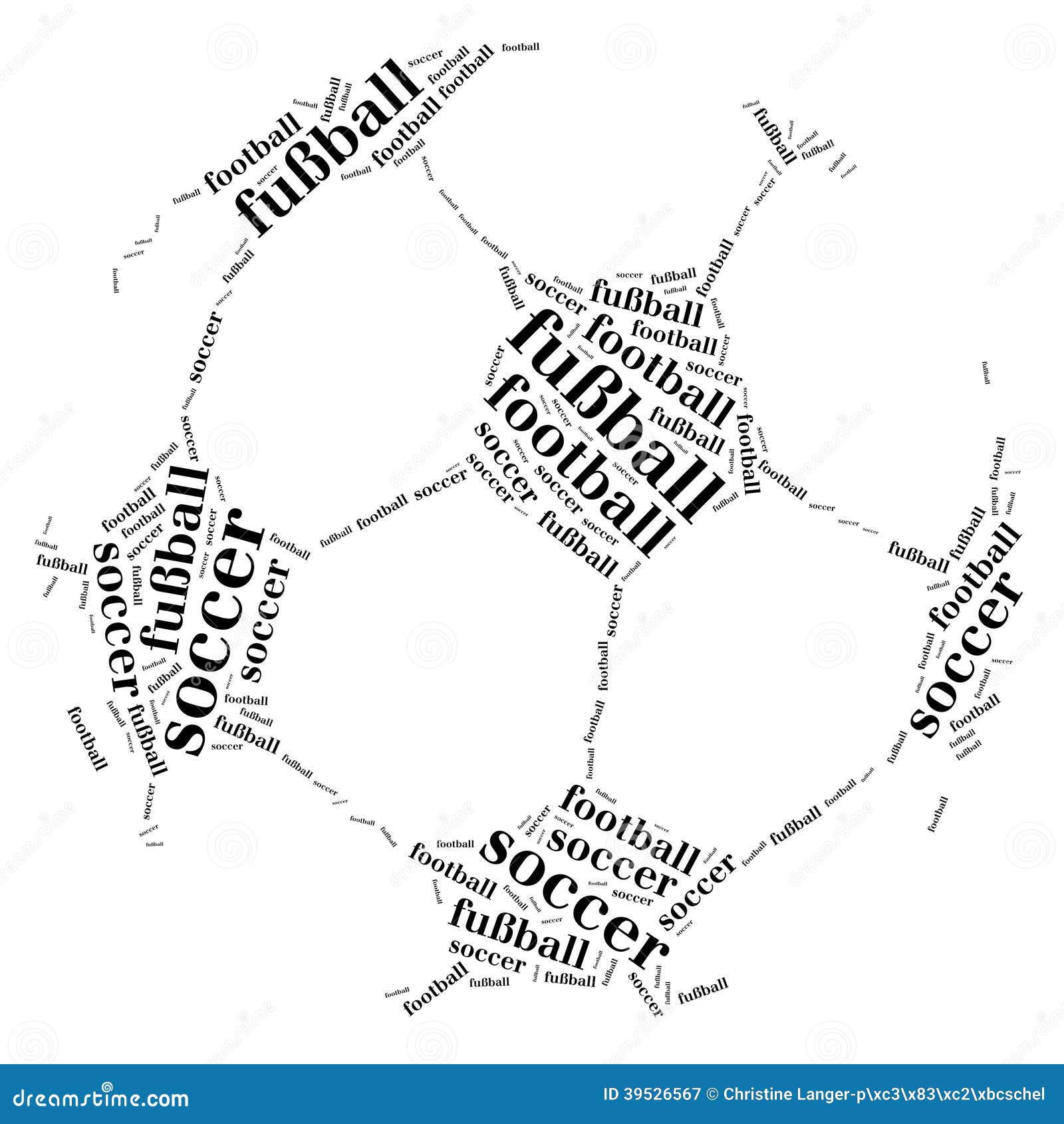 Decorative Football or Soccer Pattern Stock Illustration - Illustration ...