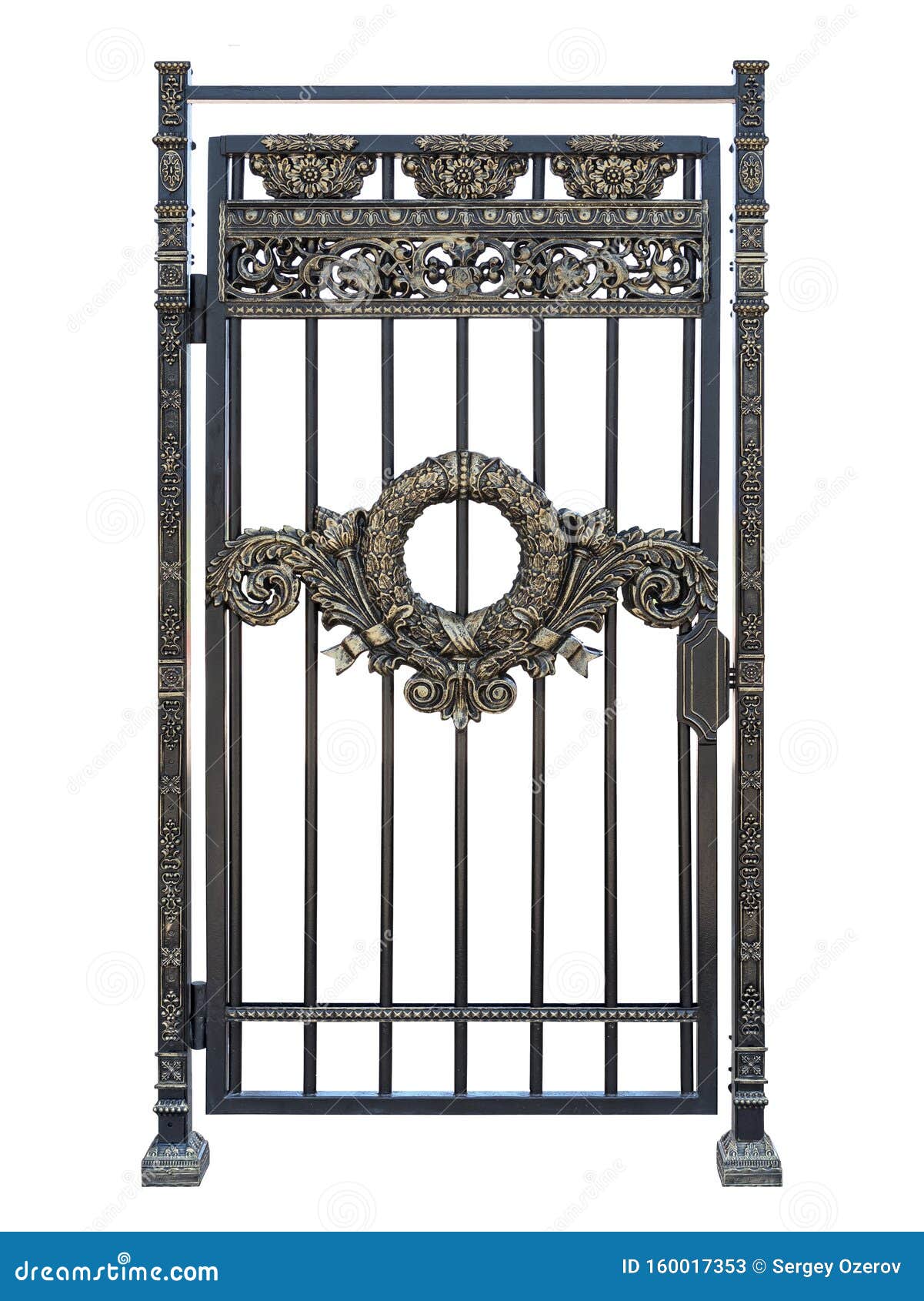 Decorative Forged Doors with Molding Stock Image - Image of texture ...