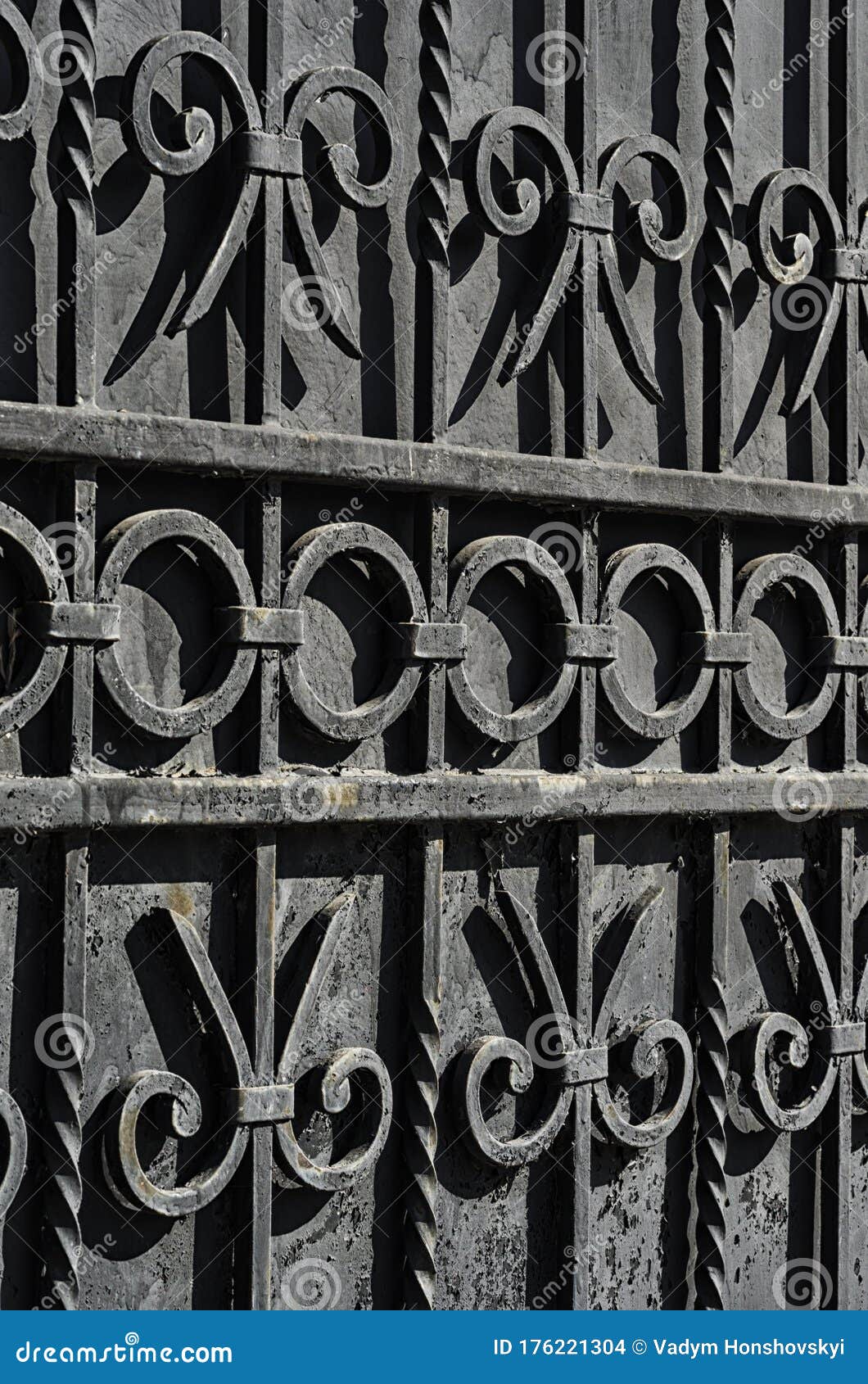 Decorative Forged Elements of the Fence Stock Photo - Image of products ...
