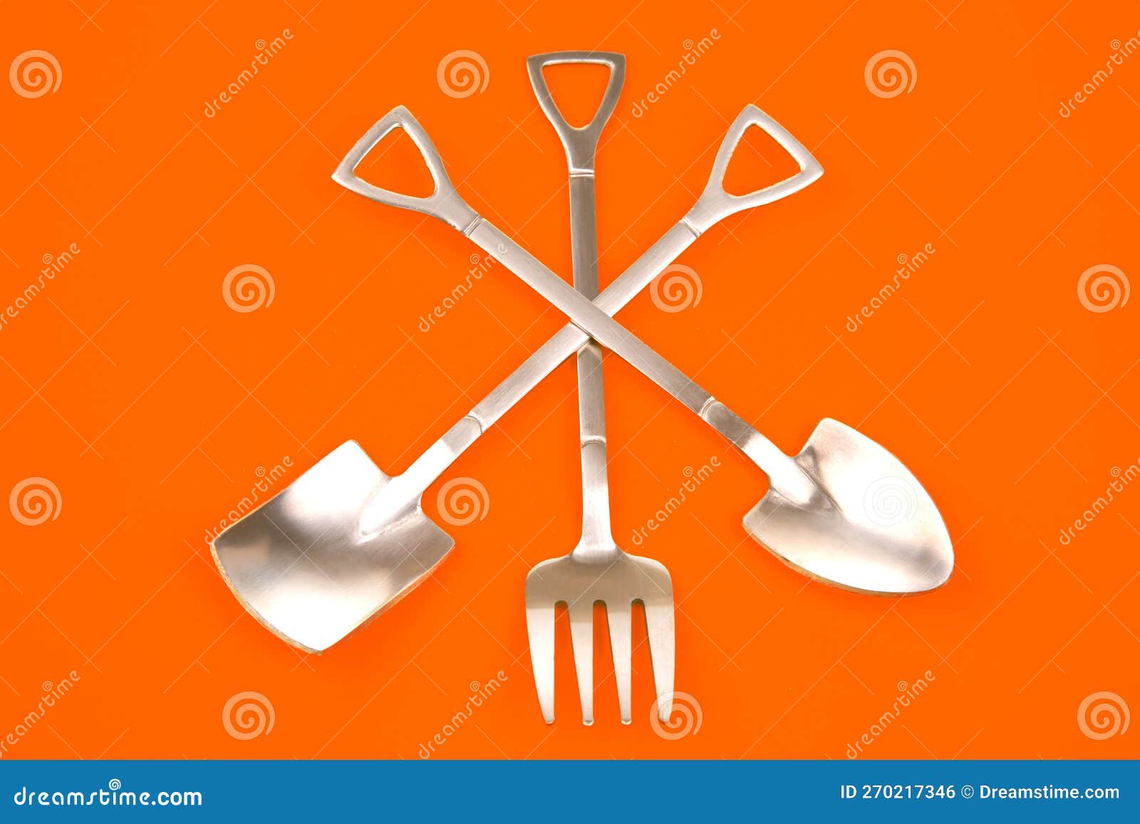 Decorative Fork and Spoons in the Form of Spades on a Colored ...