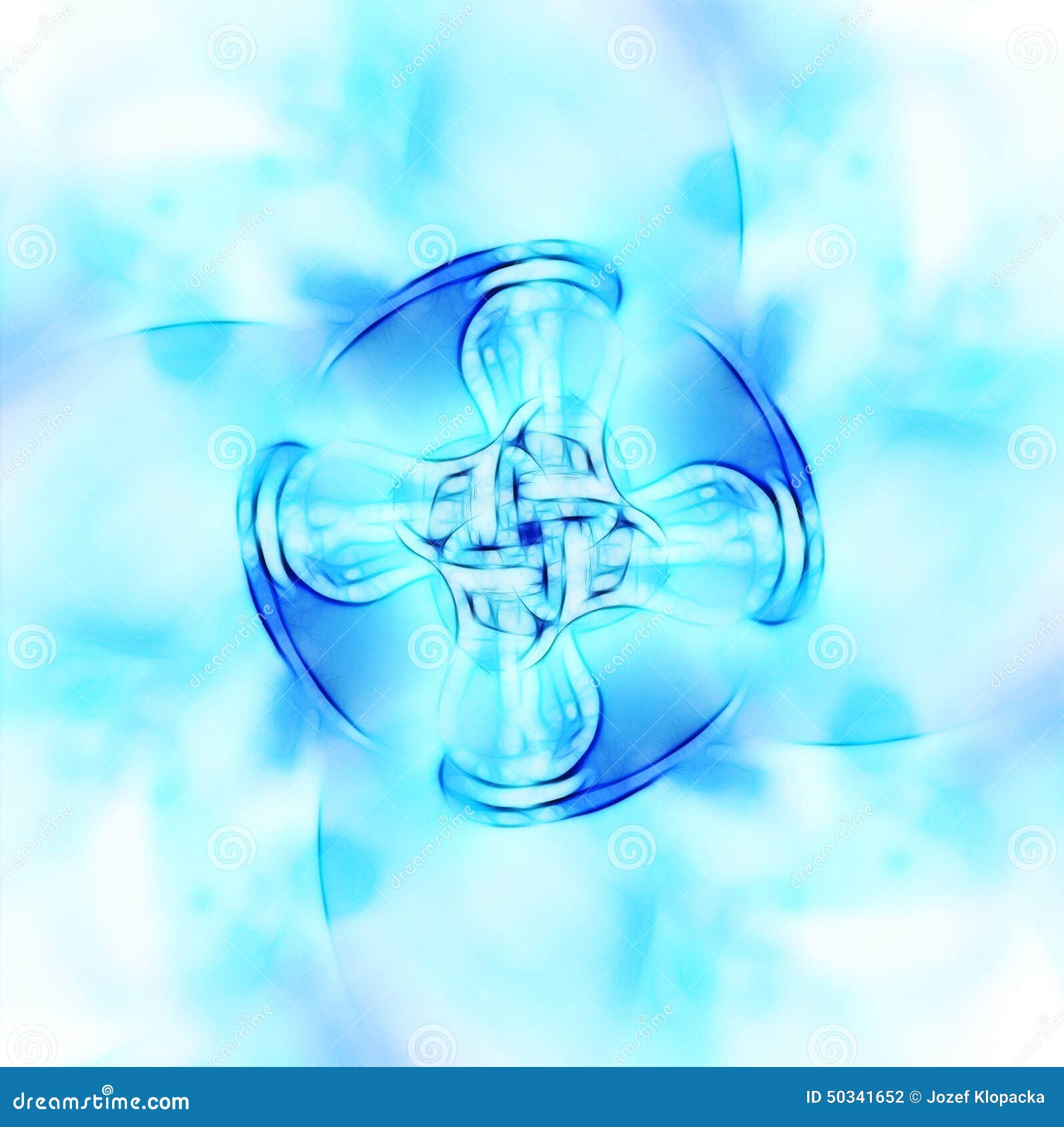 Decorative Fractal Wallpaper - Intricate Patterns of Blue Light Stock ...