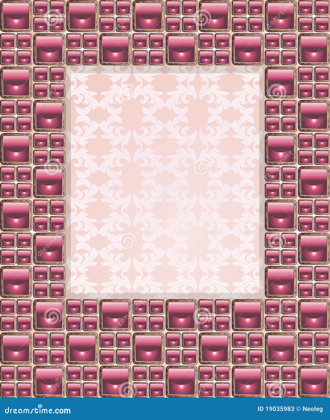 Decorative frame stock illustration. Illustration of pink - 19035983