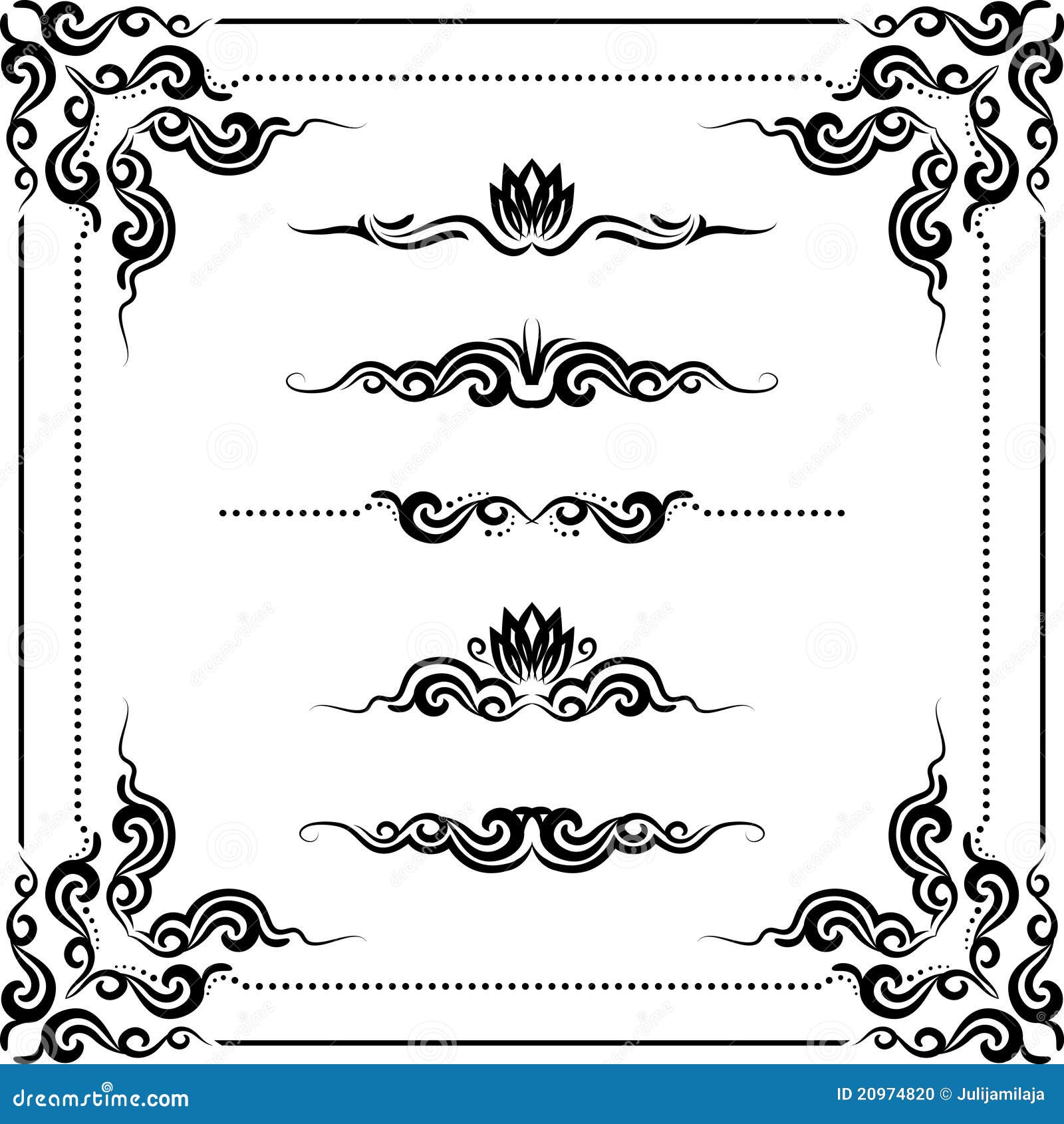 Decorative frame stock vector. Illustration of border - 20974820