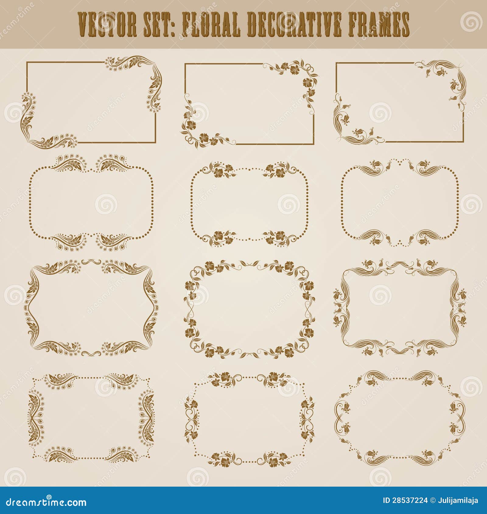 Decorative frame stock vector. Illustration of elegant - 28537224