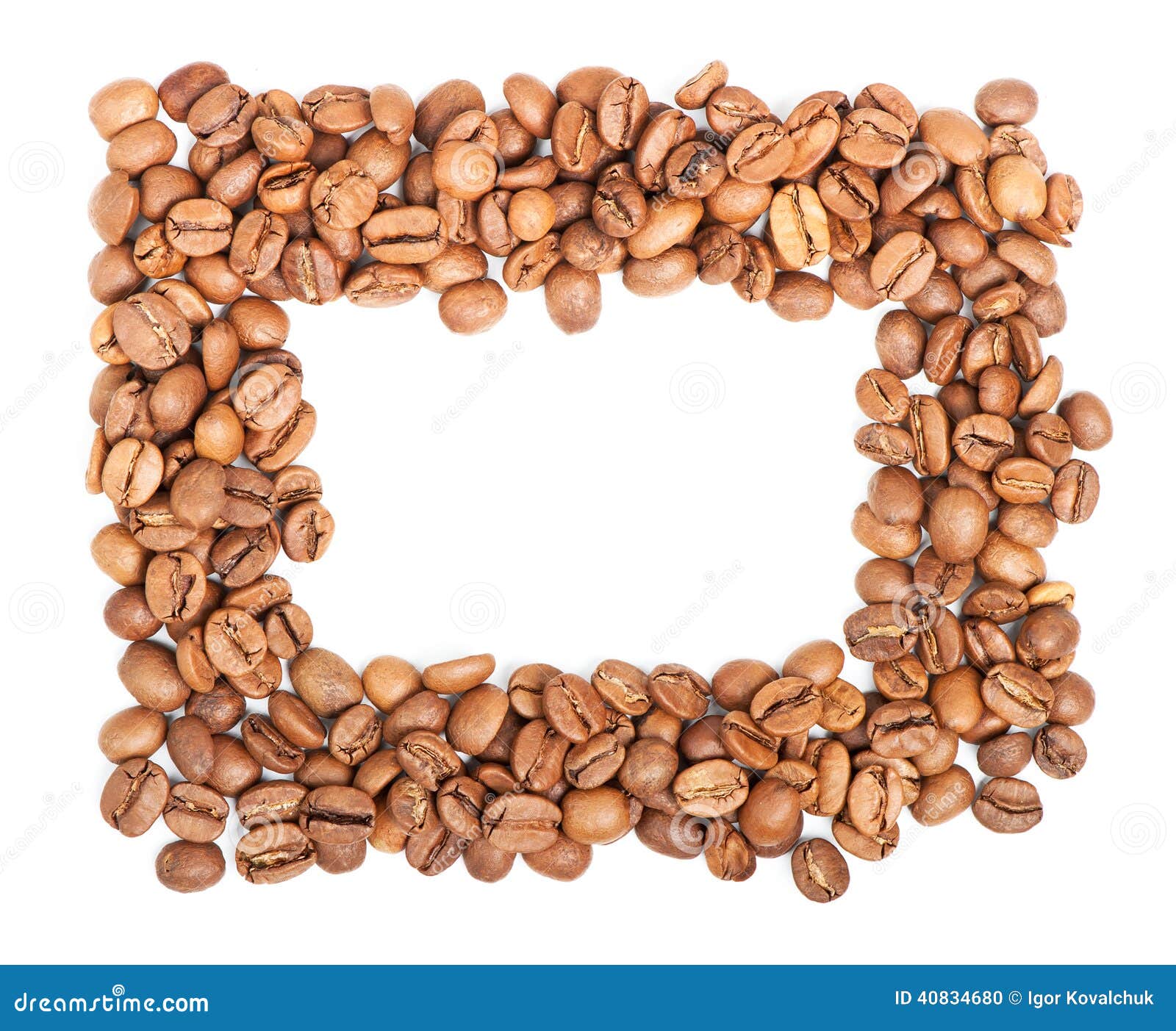 Decorative Frame Arranged with Coffee Beans Stock Photo - Image of ...