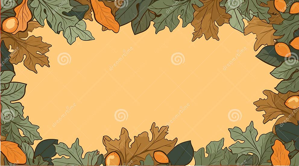 Decorative Frame with Autumn Leaves and Empty Space for Your Text Stock ...