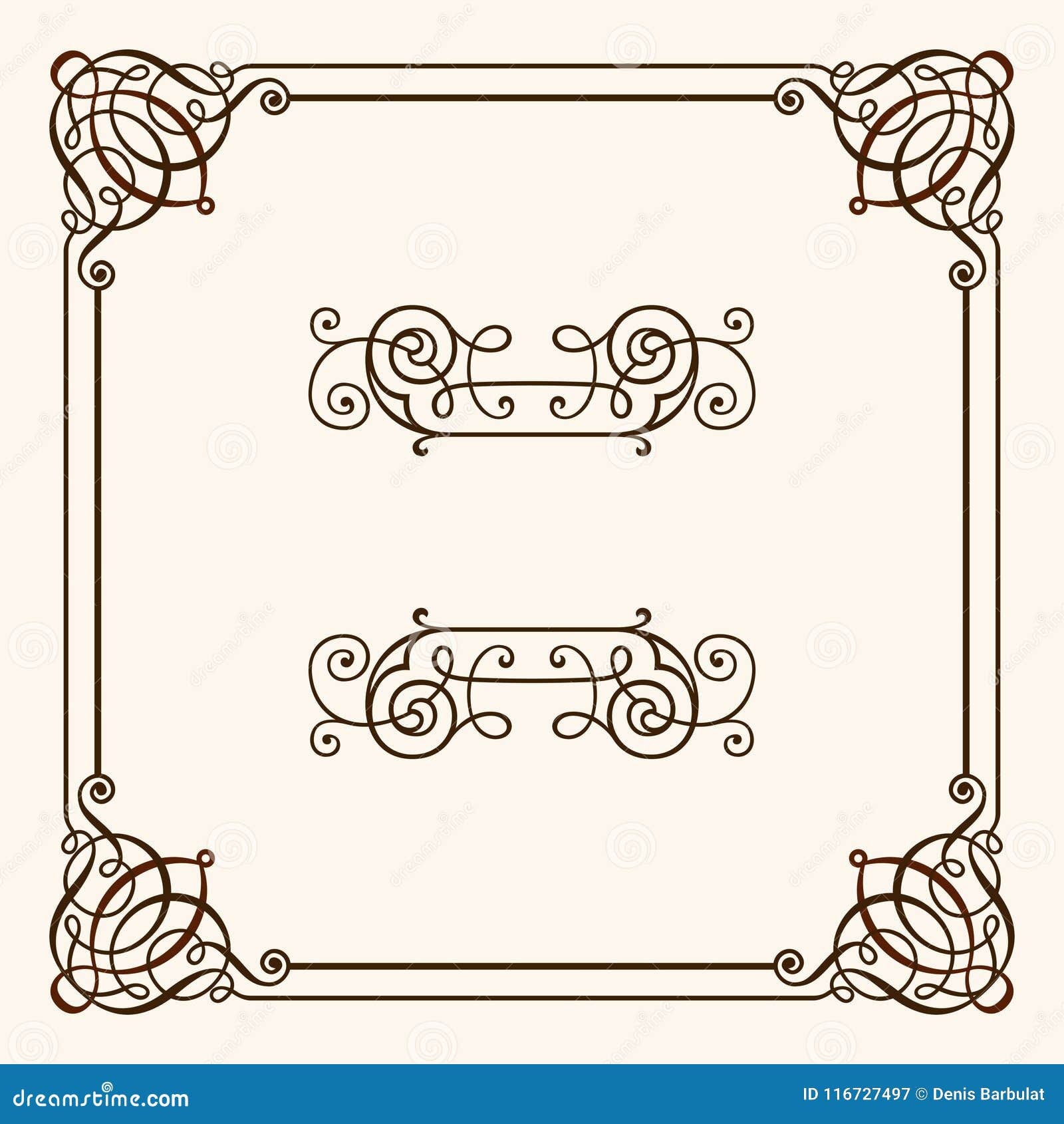 Decorative frame stock vector. Illustration of border - 116727497