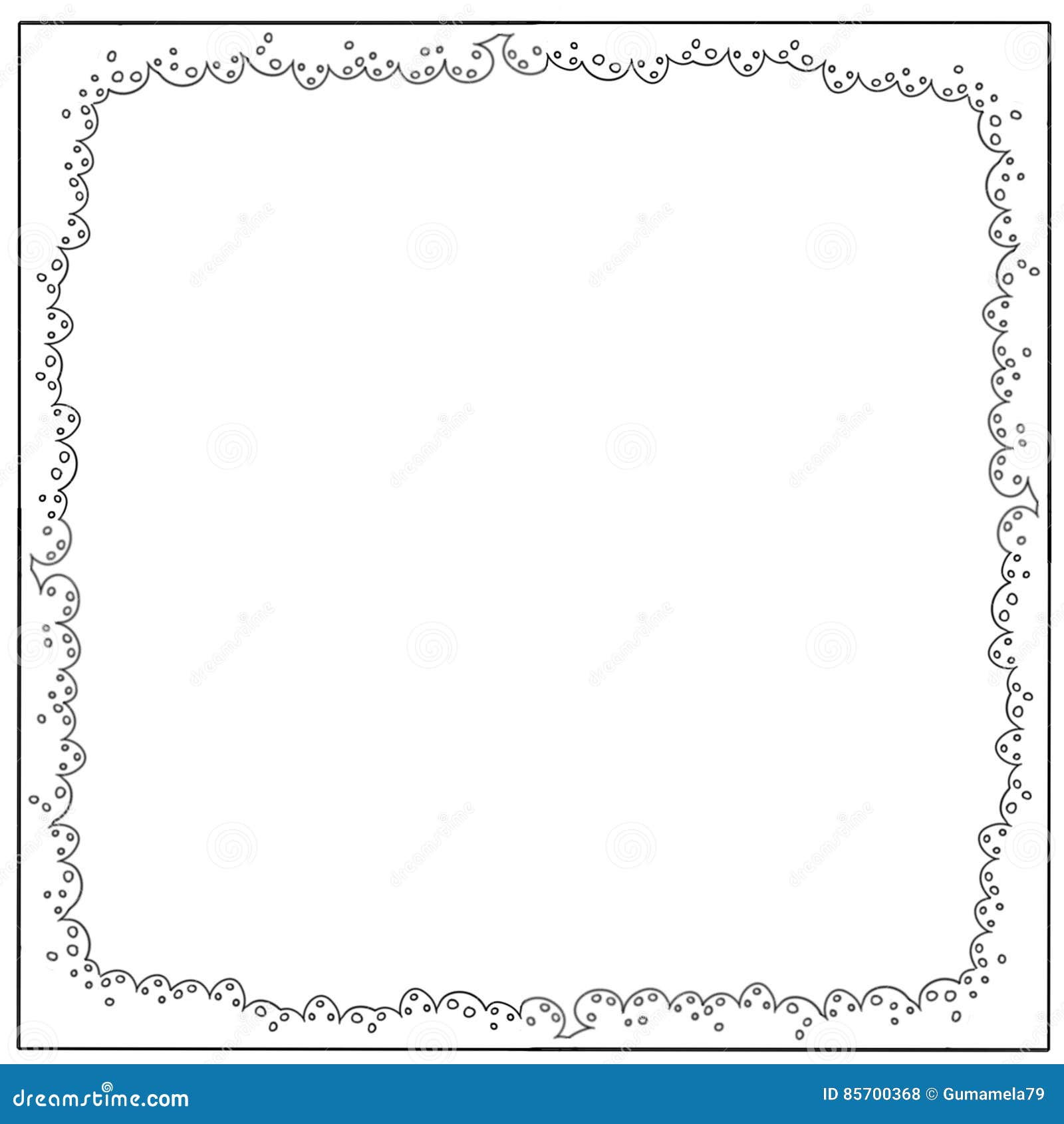 Decorative Frame Border with Holes Stock Illustration - Illustration of ...