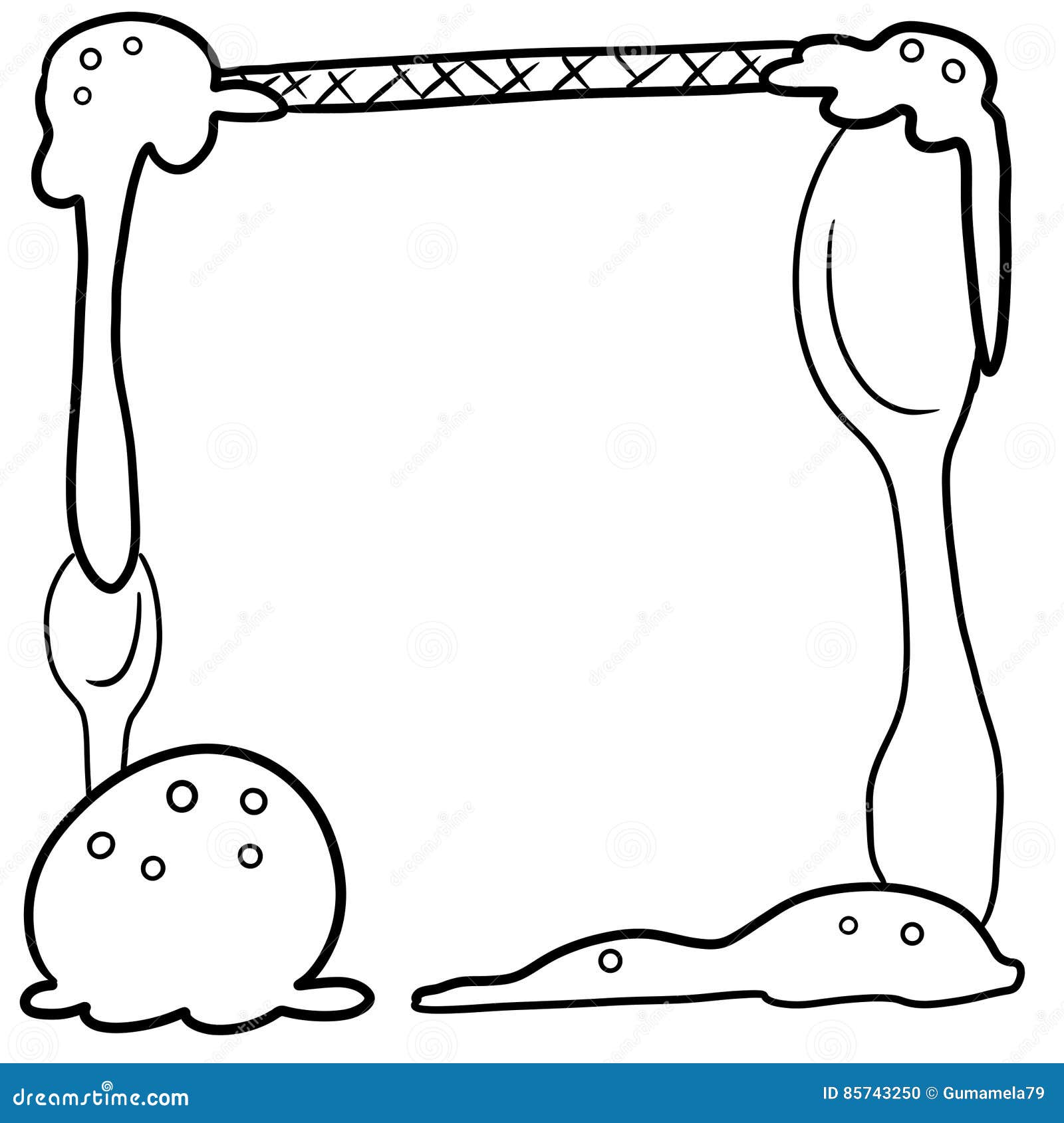 Decorative Frame Border with Melting Ice Stock Illustration ...