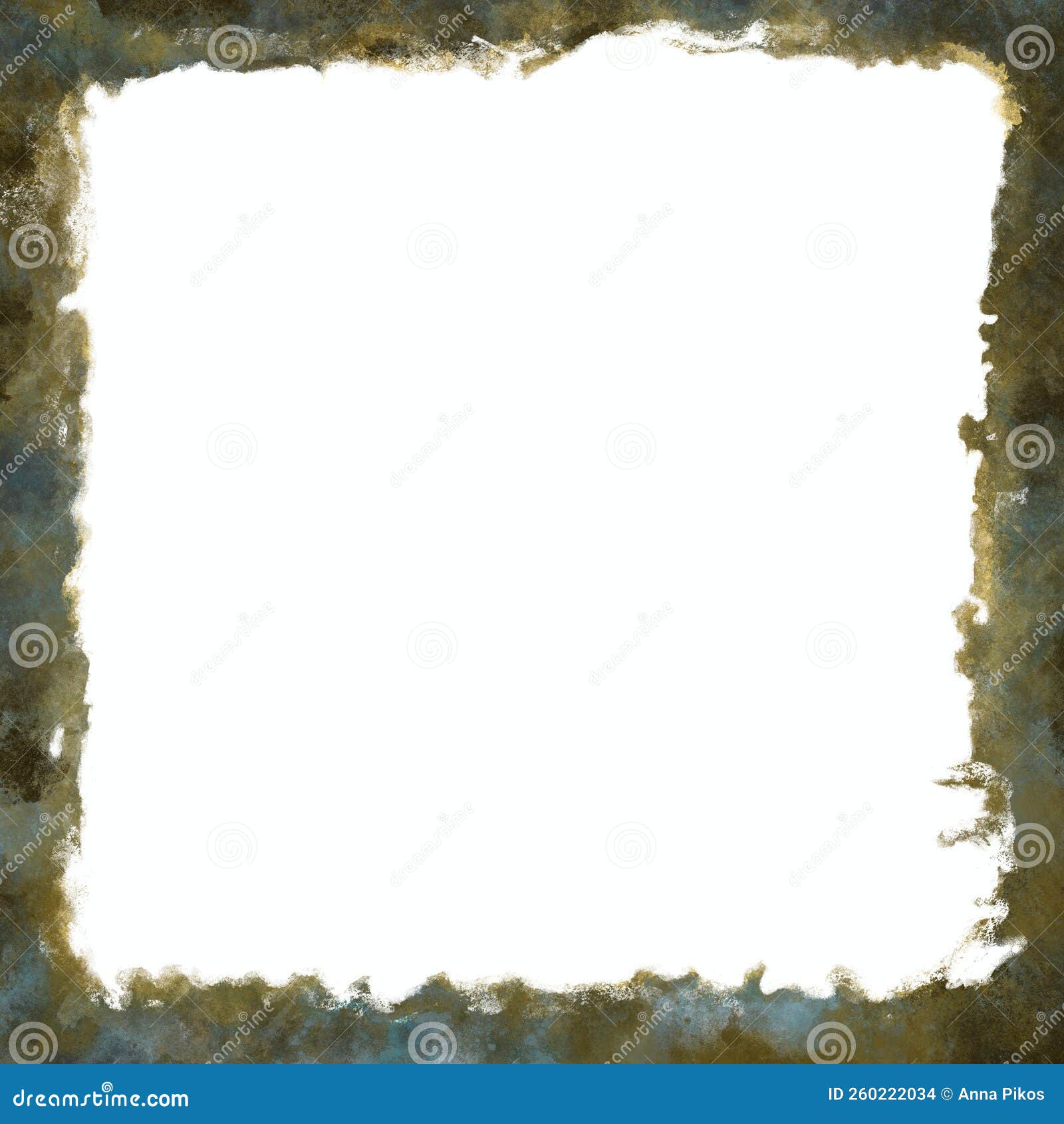 Decorative Frame Border - Window - Torn Edges with Stains - Mustard ...