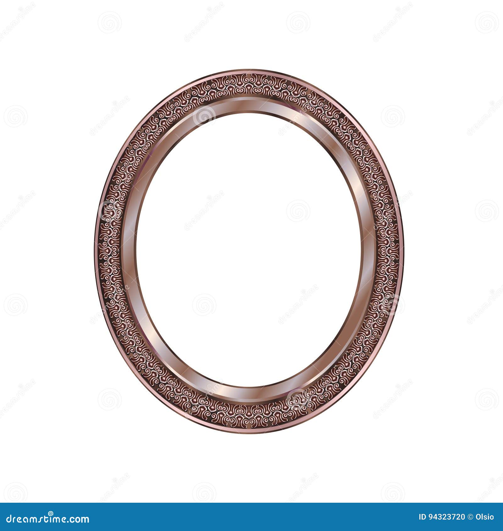 Decorative Frame of Bronze Color Stock Vector - Illustration of frame ...