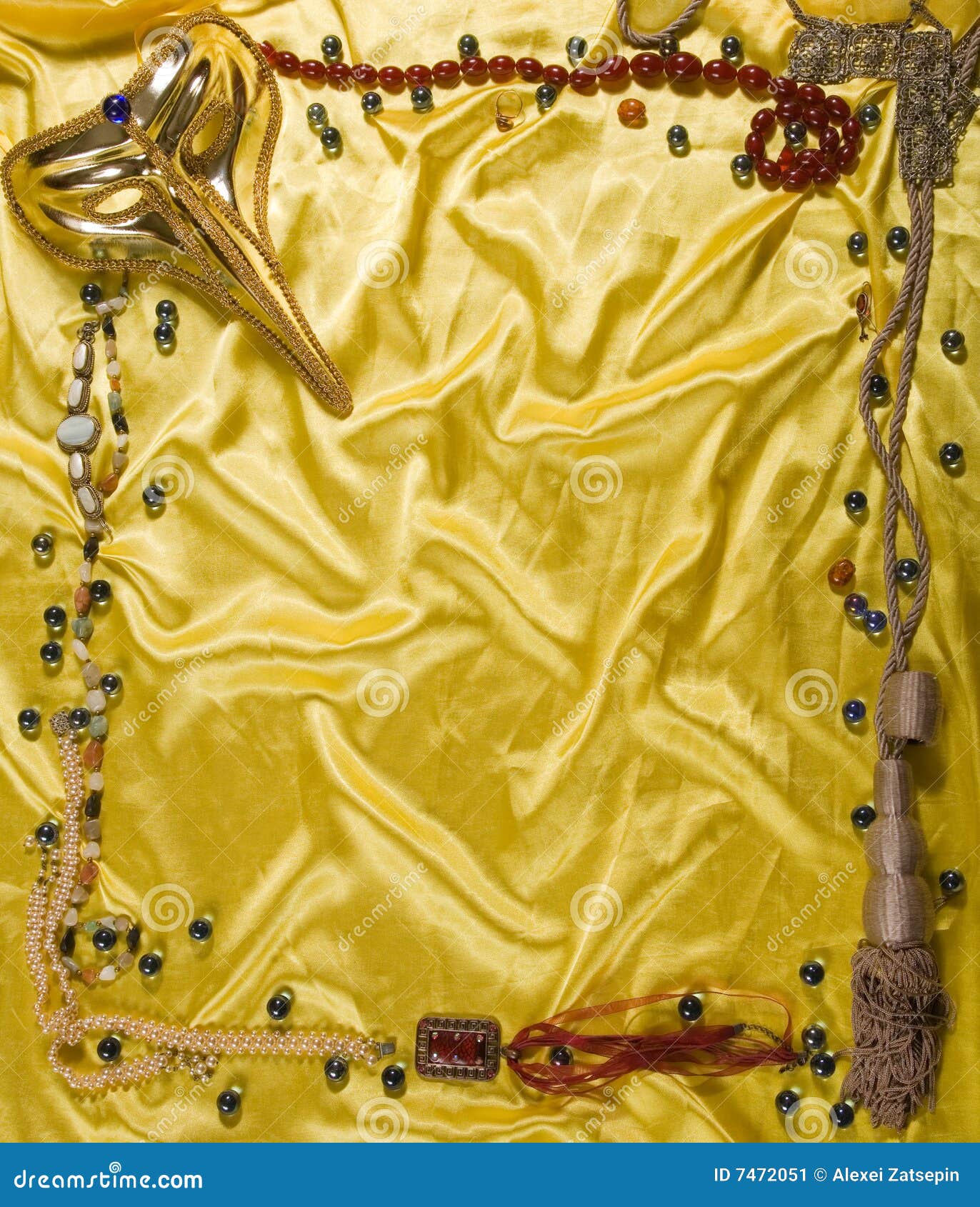 Decorative Frame with Carnival Mask Stock Image - Image of copyspace ...