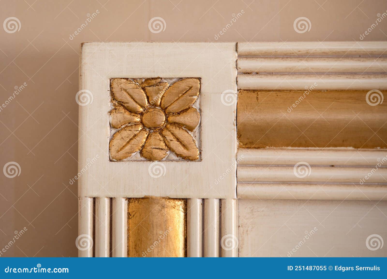 Decorative Frame Corner from Left Side in a Room Design with a Floral ...