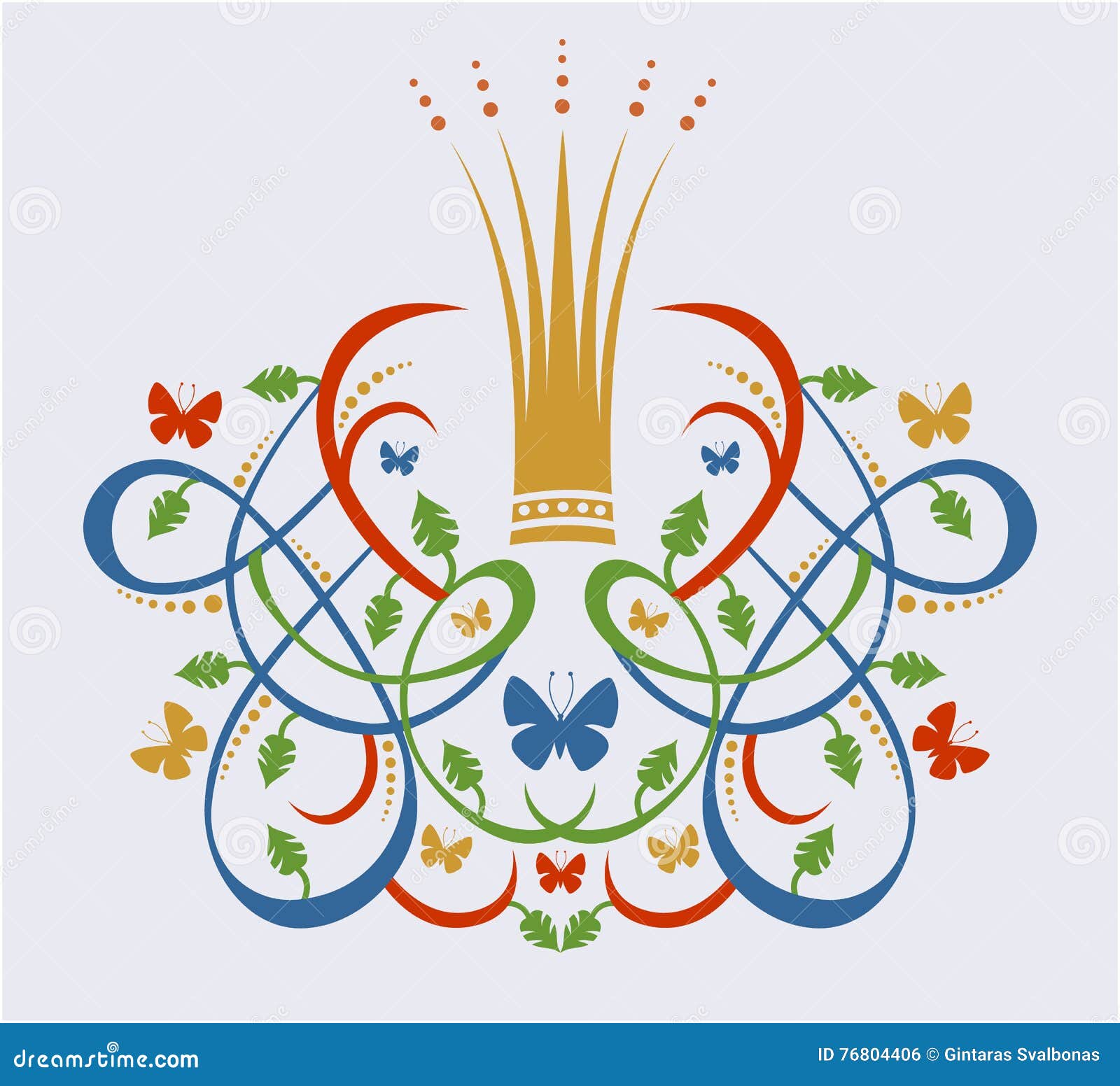 Decorative Frame with Crown Stock Vector - Illustration of silhouette ...