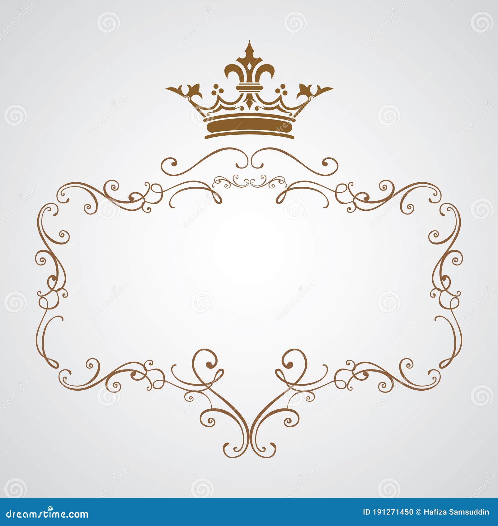Decorative Frame with Crown. Vector Illustration Decorative Design ...