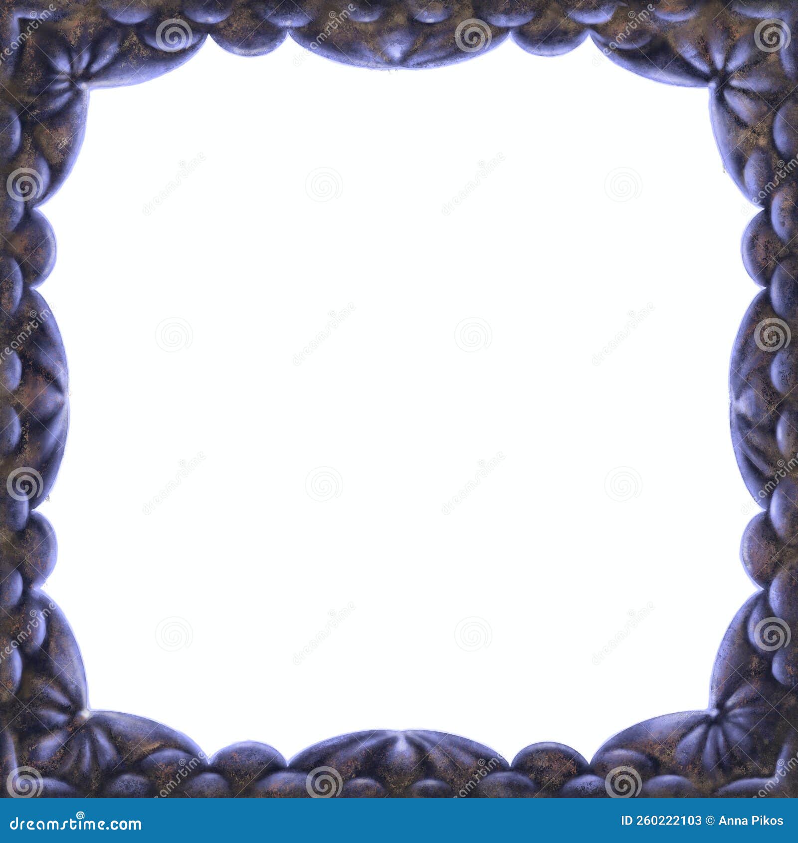 Decorative Frame Border - Window - Dark Blue Stock Image - Image of ...